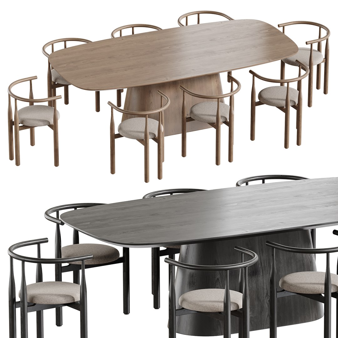 Dining Table SHIMA 3D - TurboSquid 2427865
