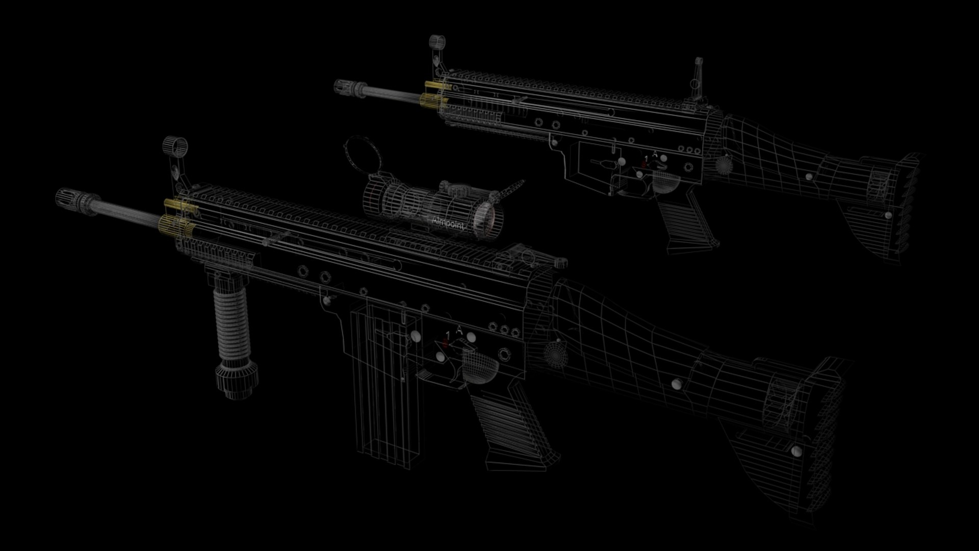 Fn Scar 3d Model