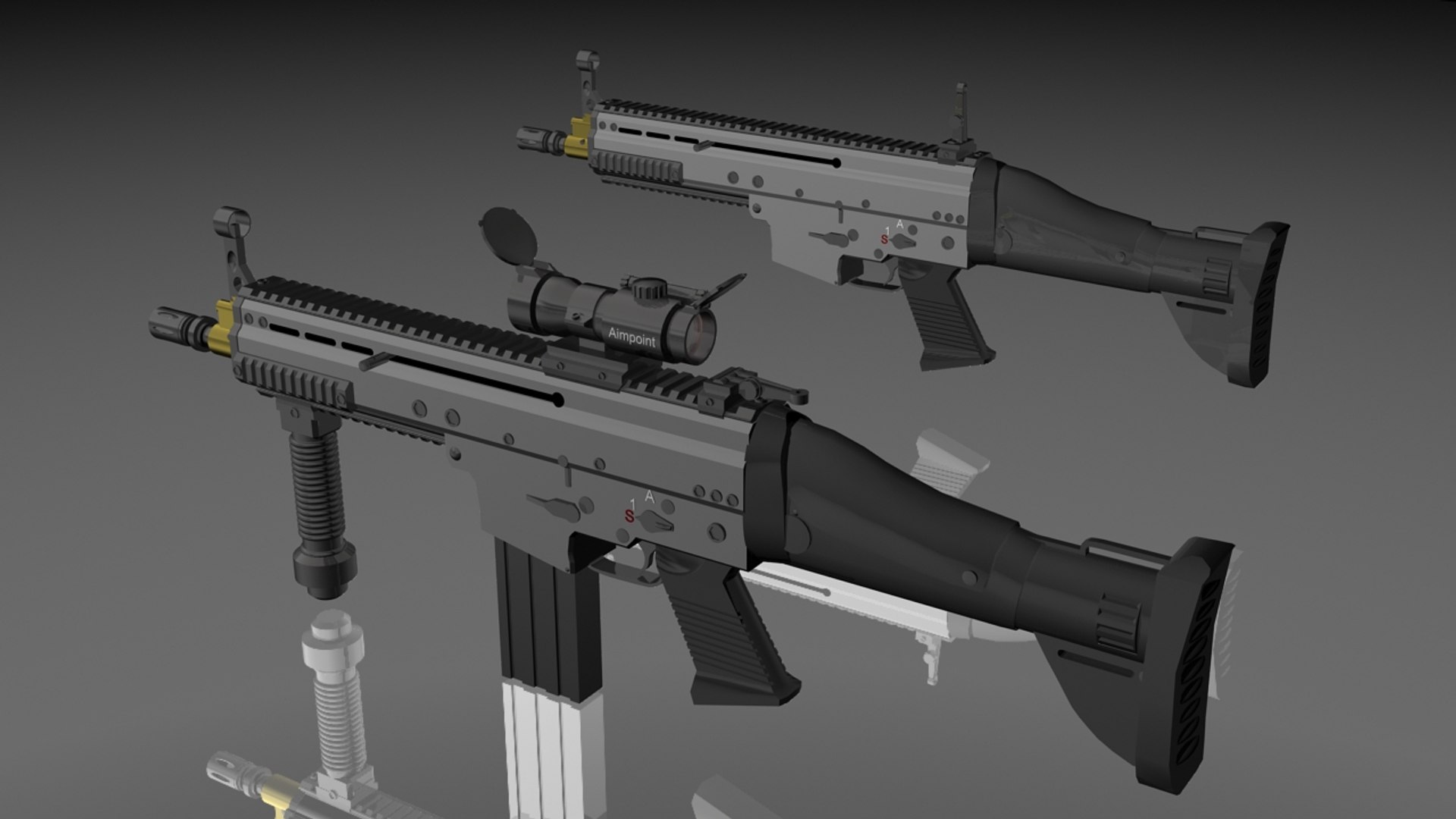 Fn Scar 3d Model