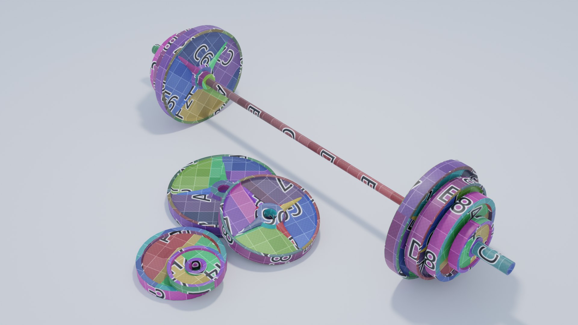 Barbell 3D Model - TurboSquid 2033236