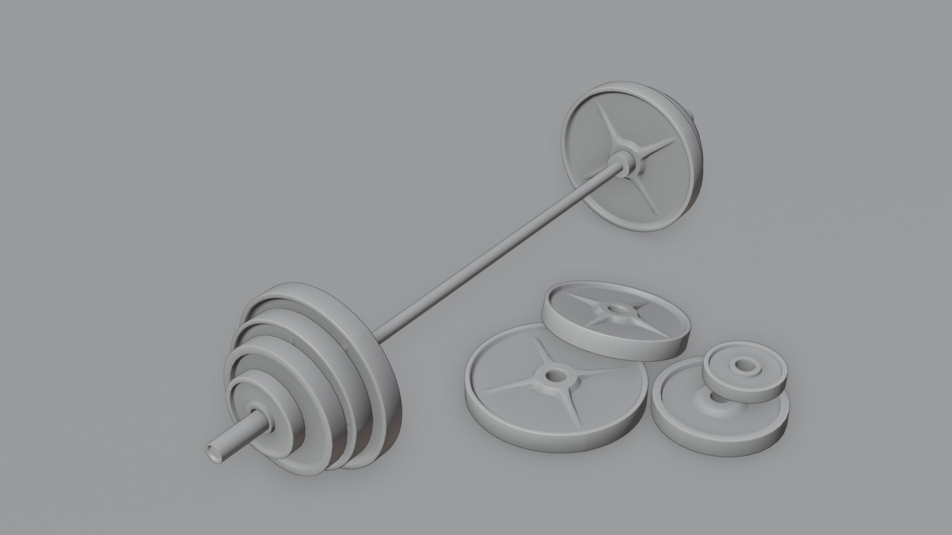 Barbell 3D Model - TurboSquid 2033236