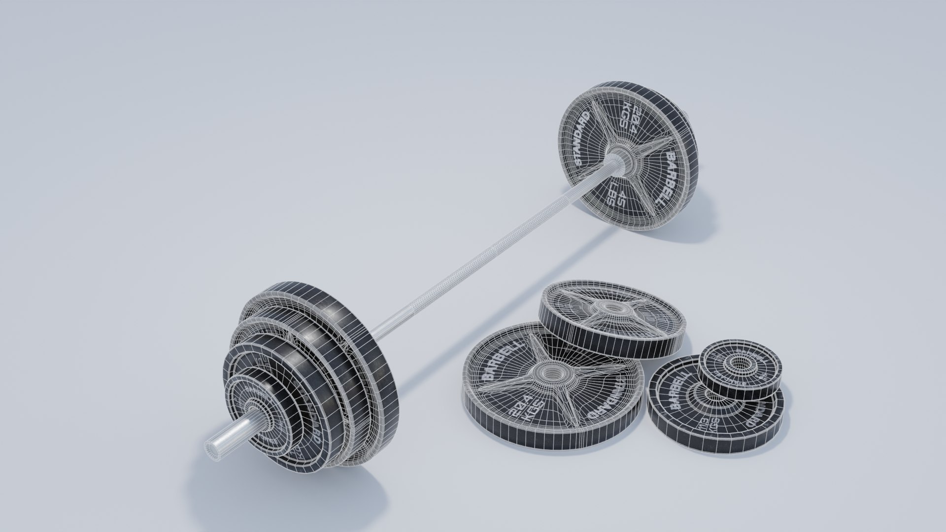 Barbell 3D Model - TurboSquid 2033236