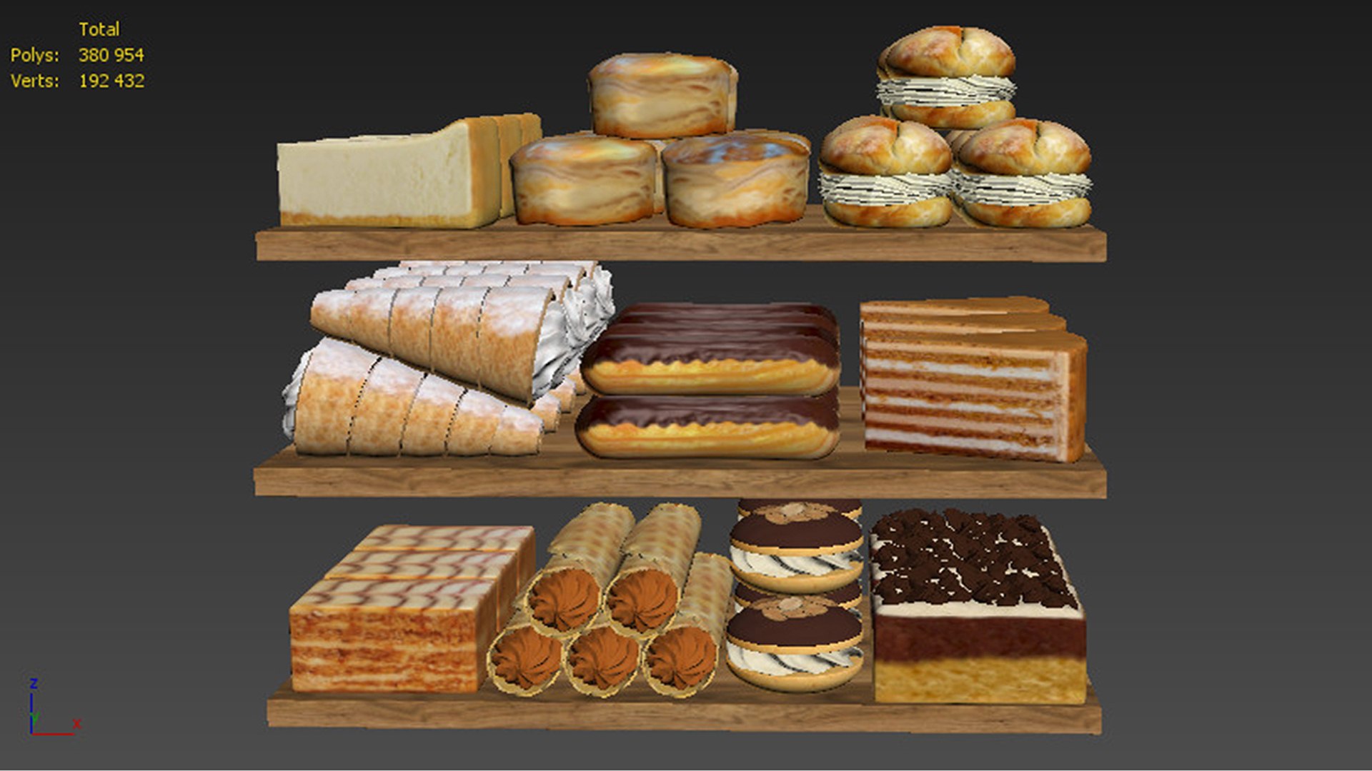 Pastry Trays 3D Model - TurboSquid 2191203