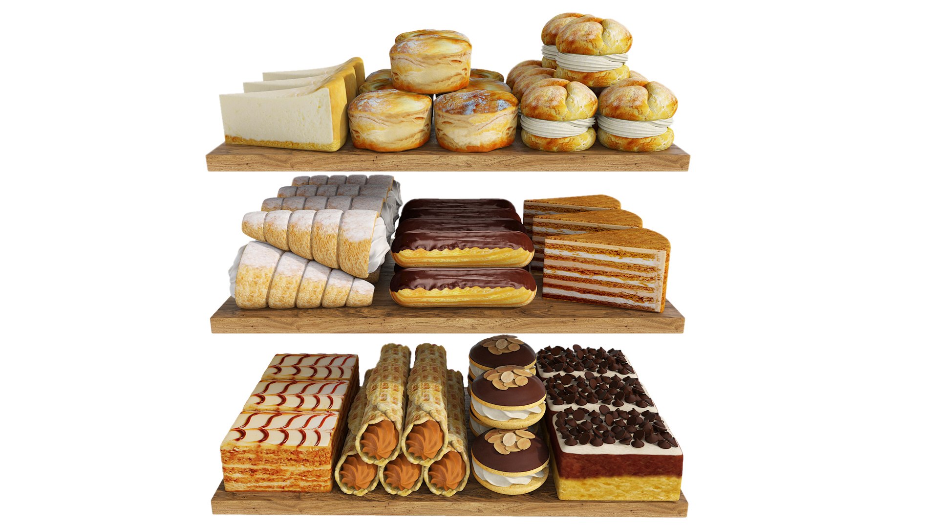 Pastry Trays 3D Model - TurboSquid 2191203