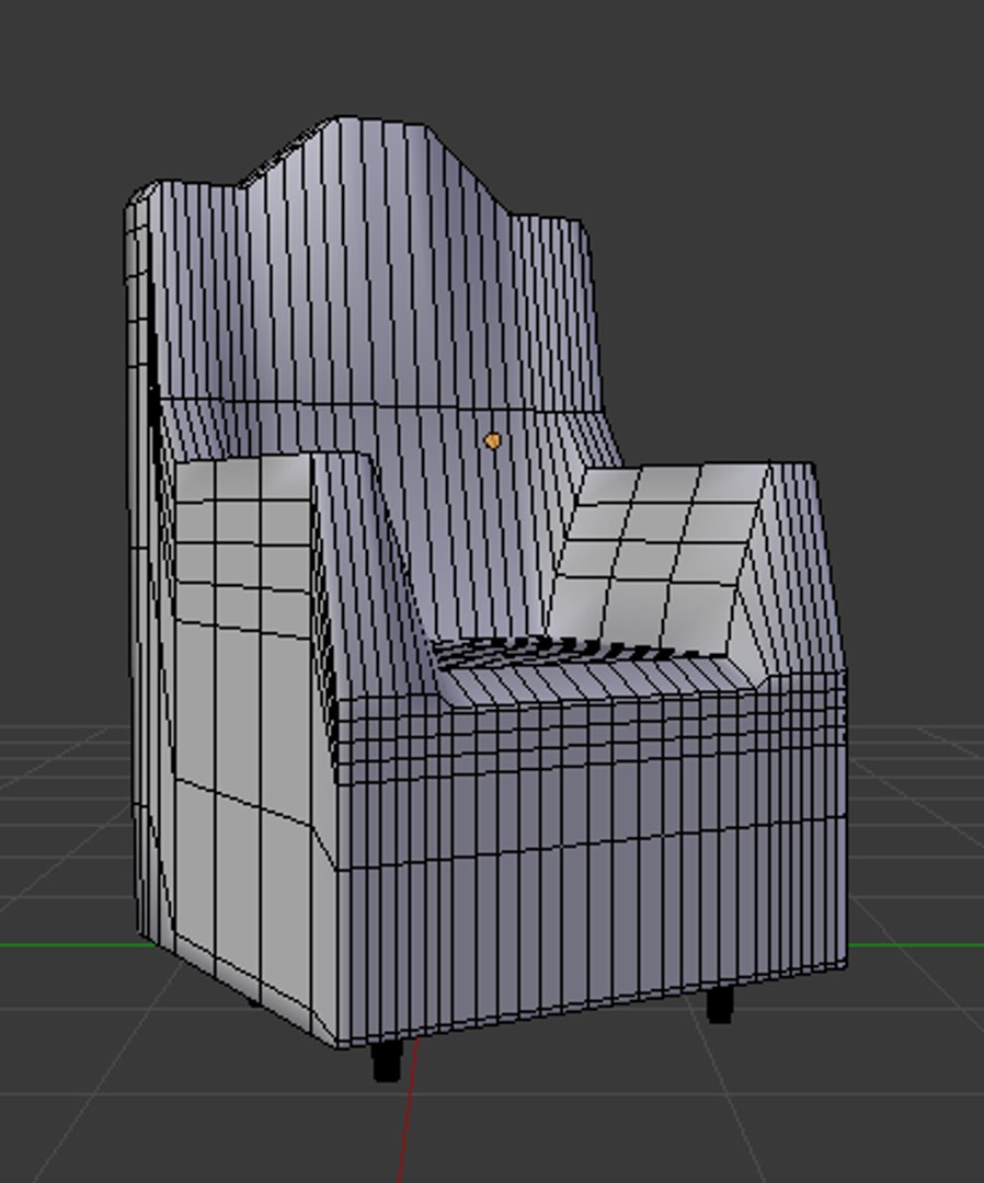 red armchair obj free
