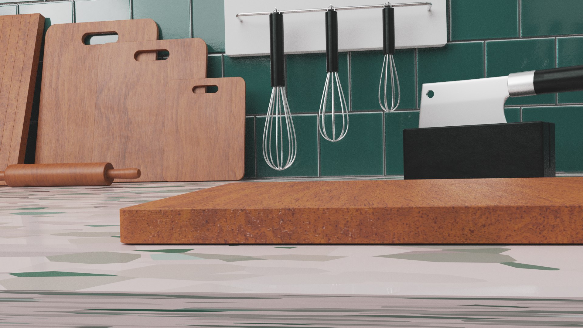 Kitchenware Counter 3D Model - TurboSquid 1500138