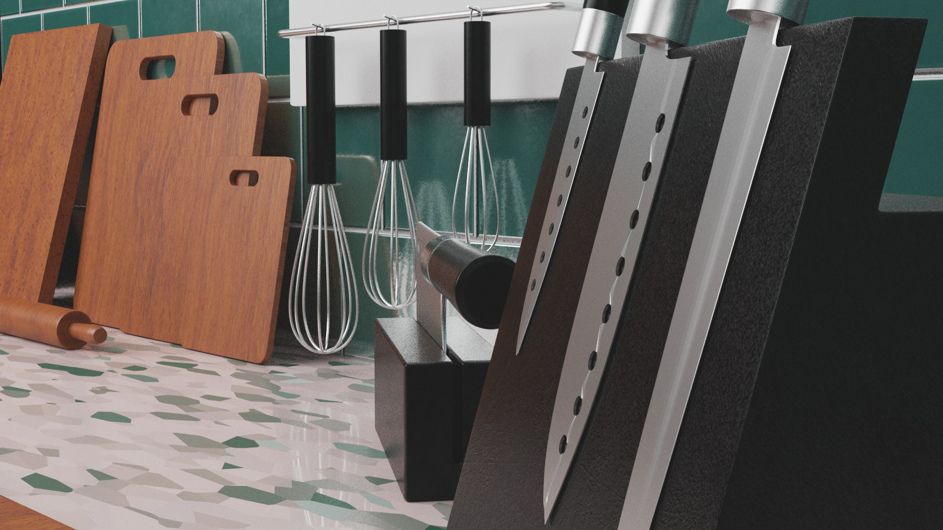 Kitchenware Counter 3D Model - TurboSquid 1500138