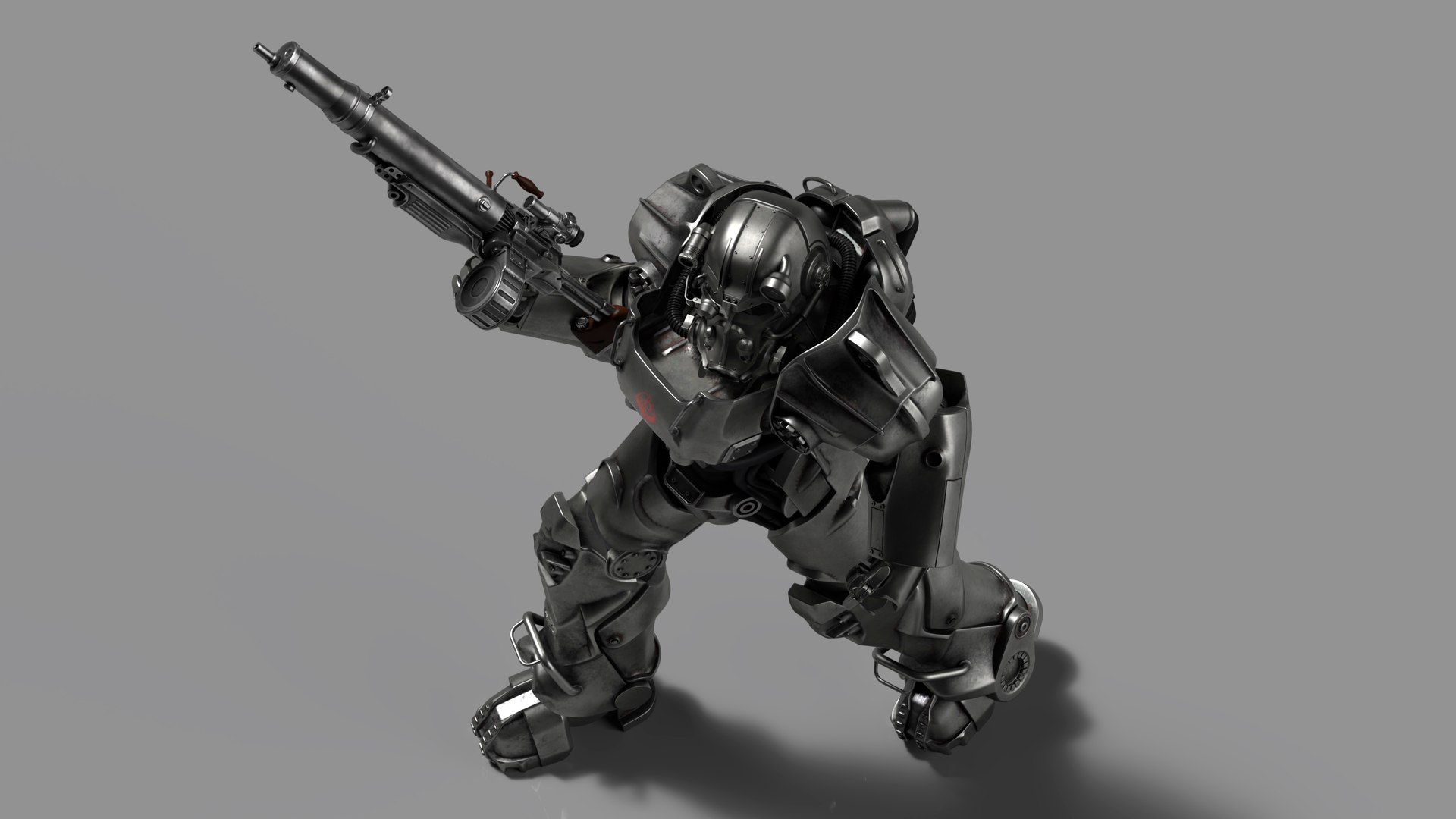 Fallout Combat Infantry Armor Walking Model - TurboSquid 2252156
