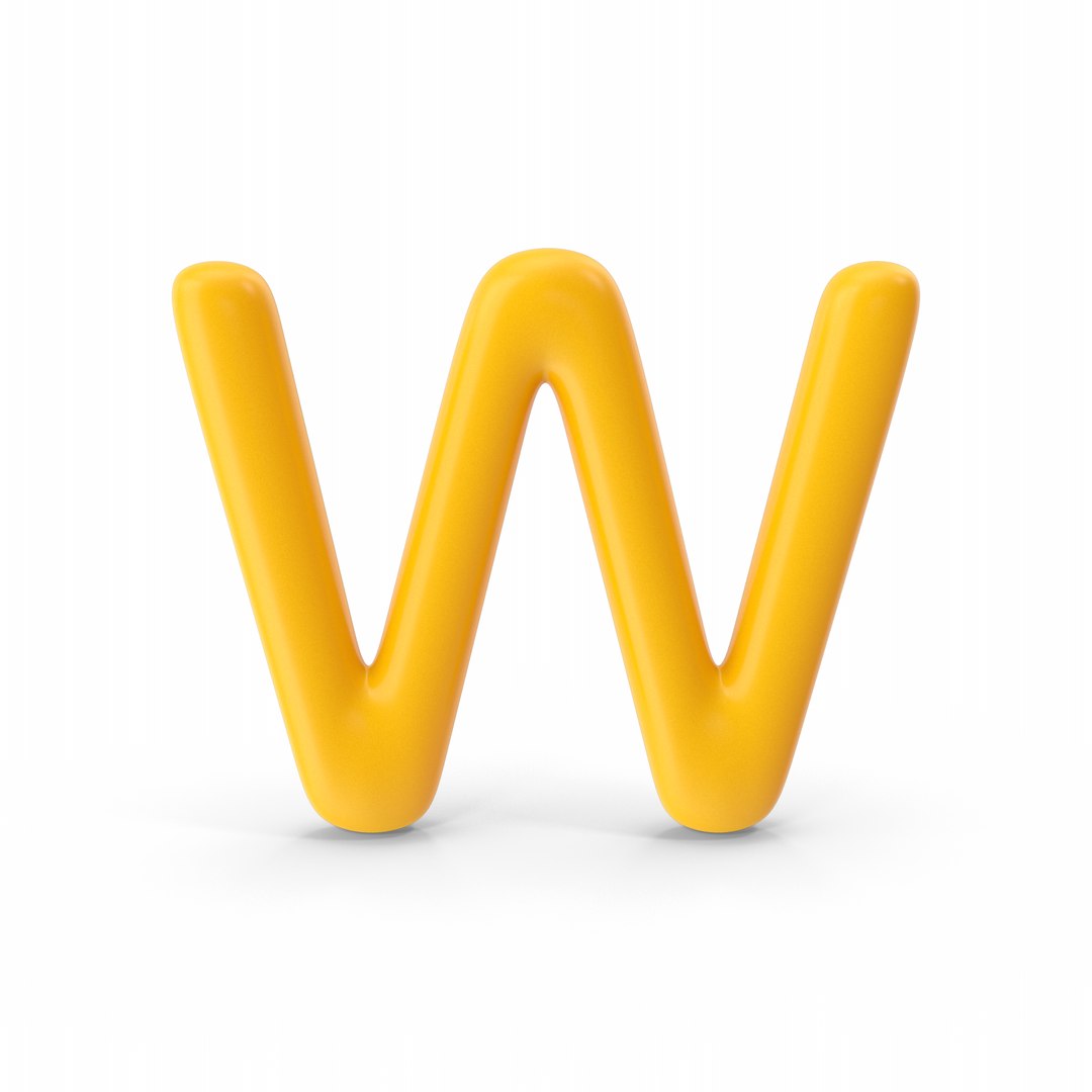 3D Letter W Orange - TurboSquid 1865812
