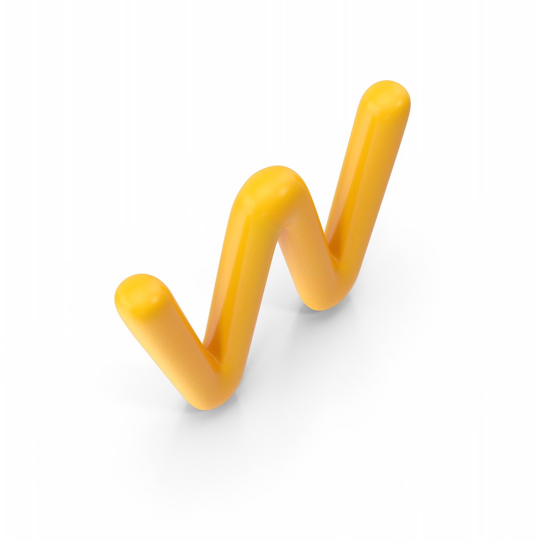 3D Letter W Orange - TurboSquid 1865812