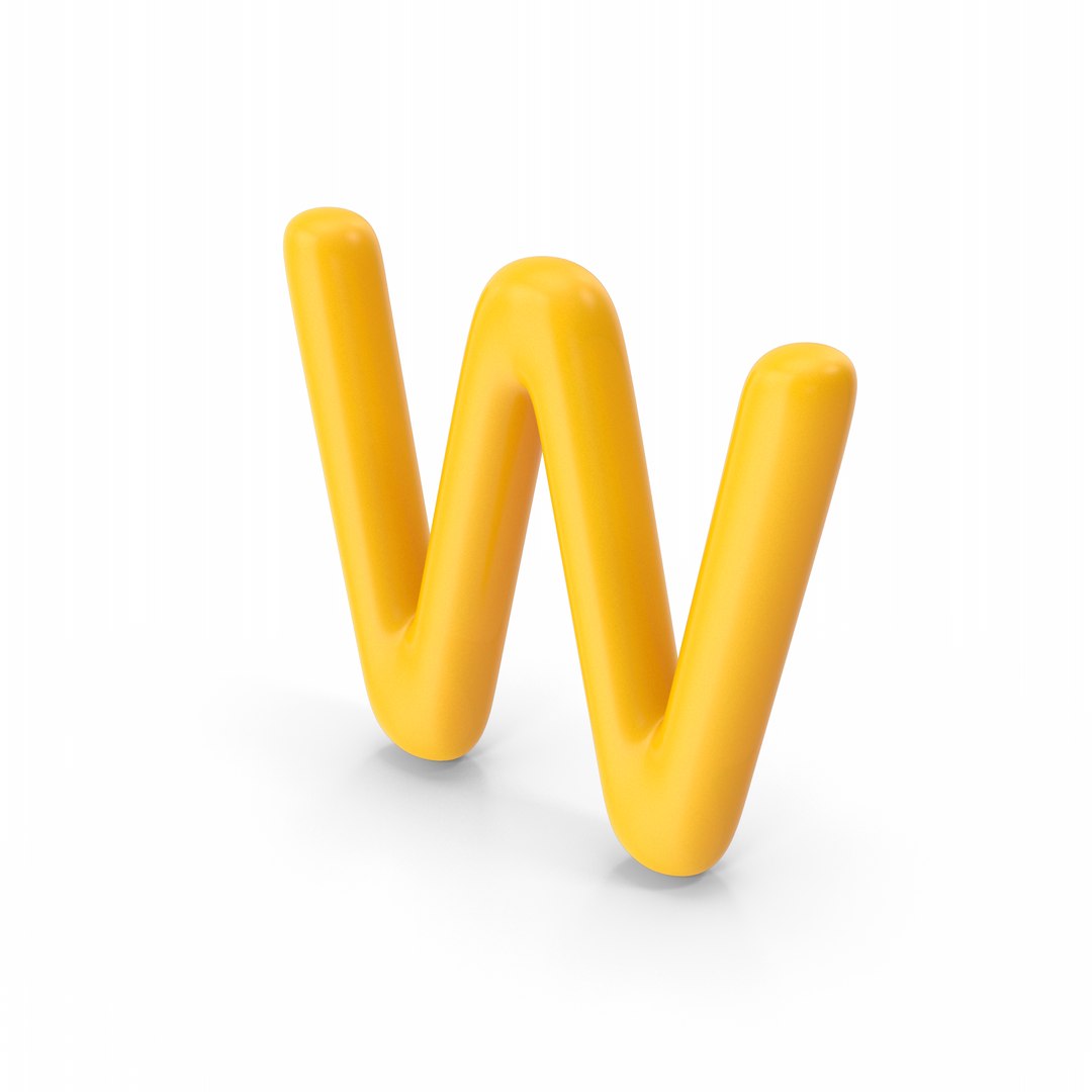 3D Letter W Orange - TurboSquid 1865812
