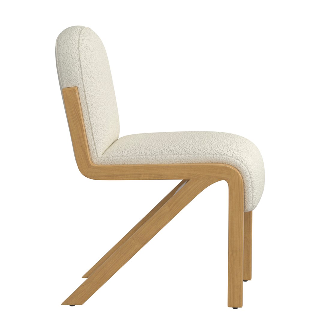 Boucle Rani Armless Dining Chair PBR 3D model - TurboSquid 2139566