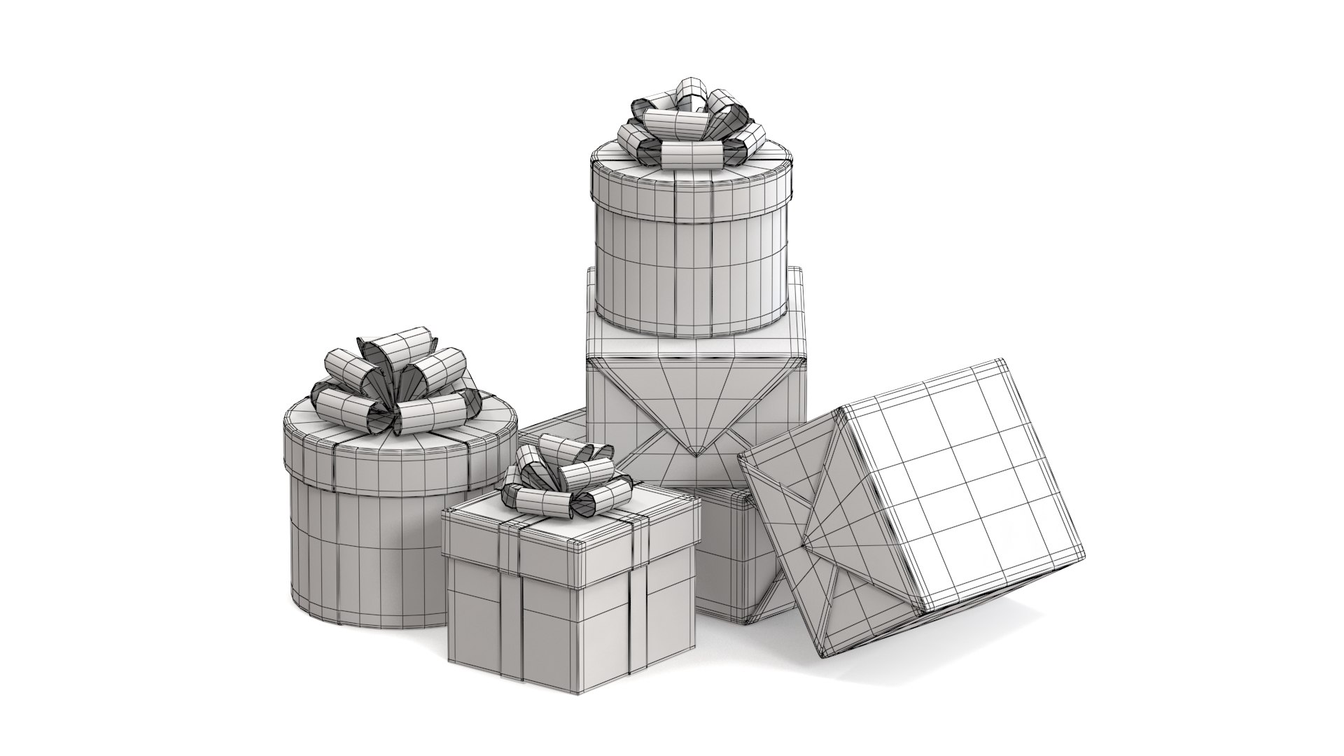 Set Of Gifts 3D Model - TurboSquid 2250820