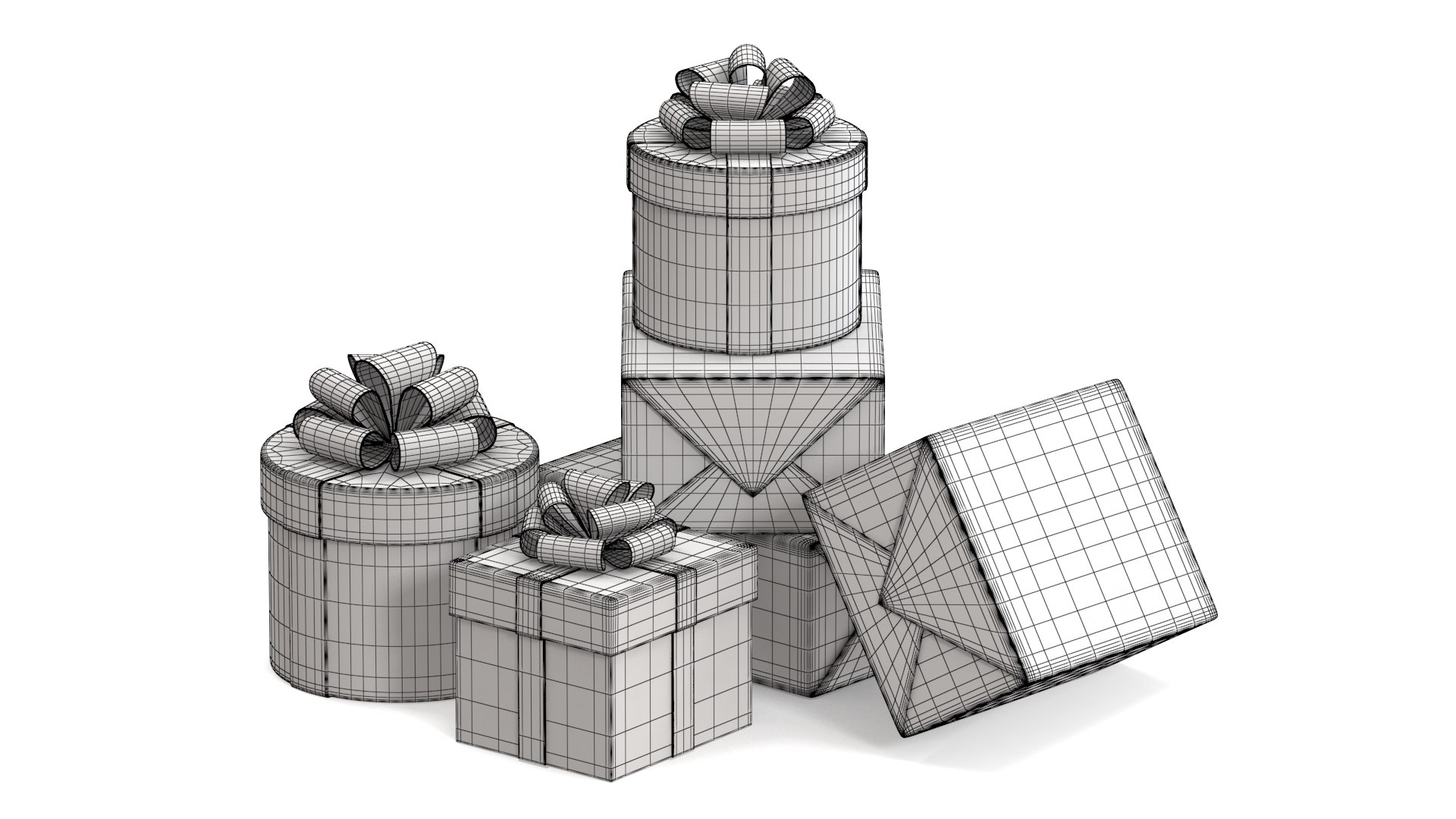 Set Of Gifts 3D Model - TurboSquid 2250820