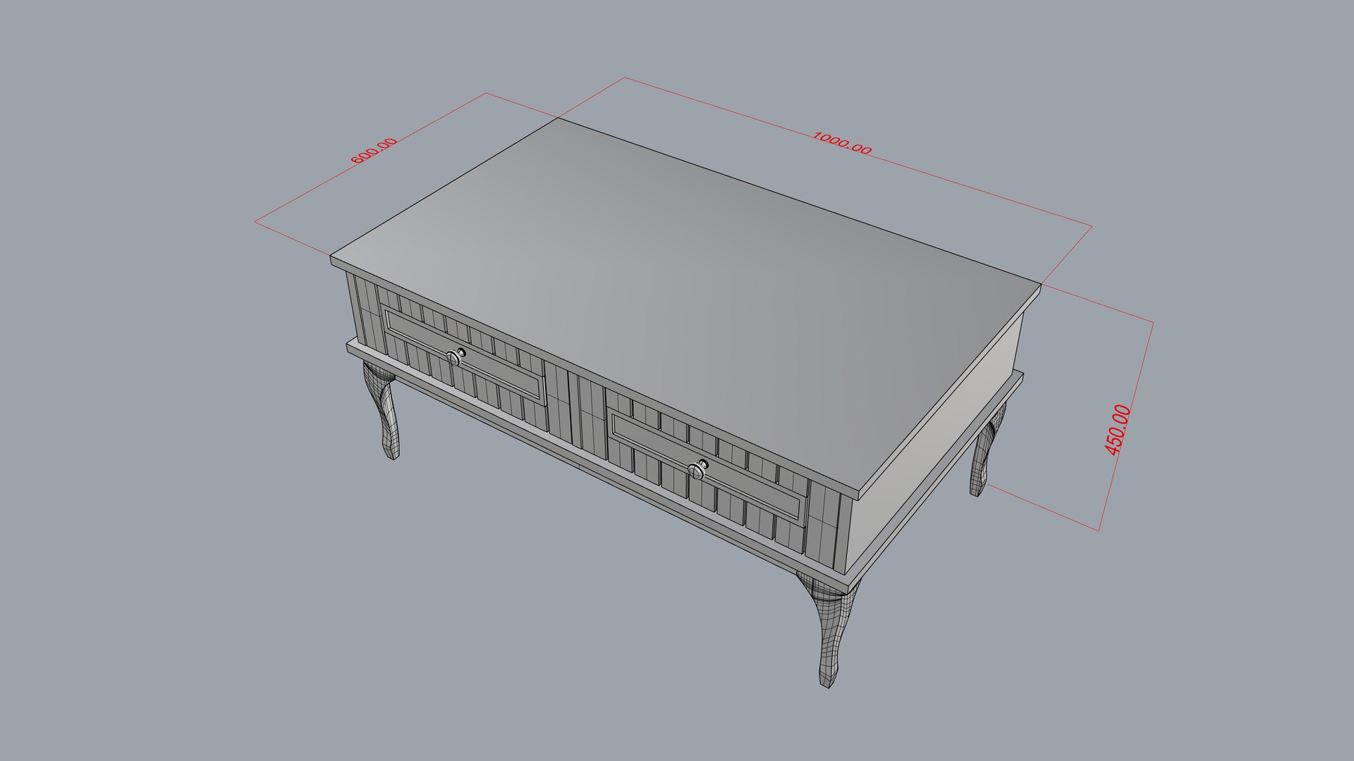 3D Cabriole Leg Coffee Table - TurboSquid 2313433