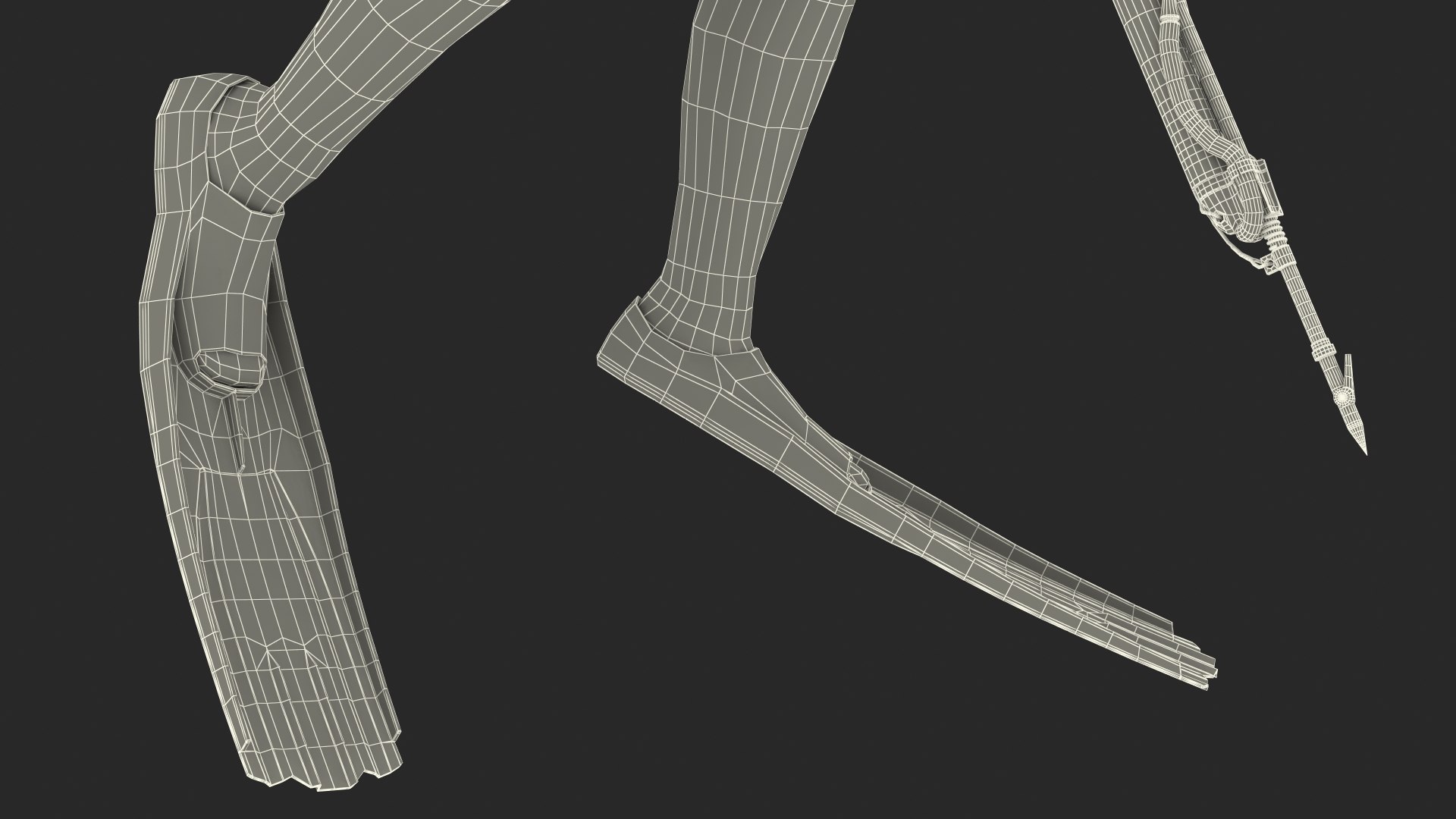 Diver With Underwater Speargun And Fish 3D - TurboSquid 1883183