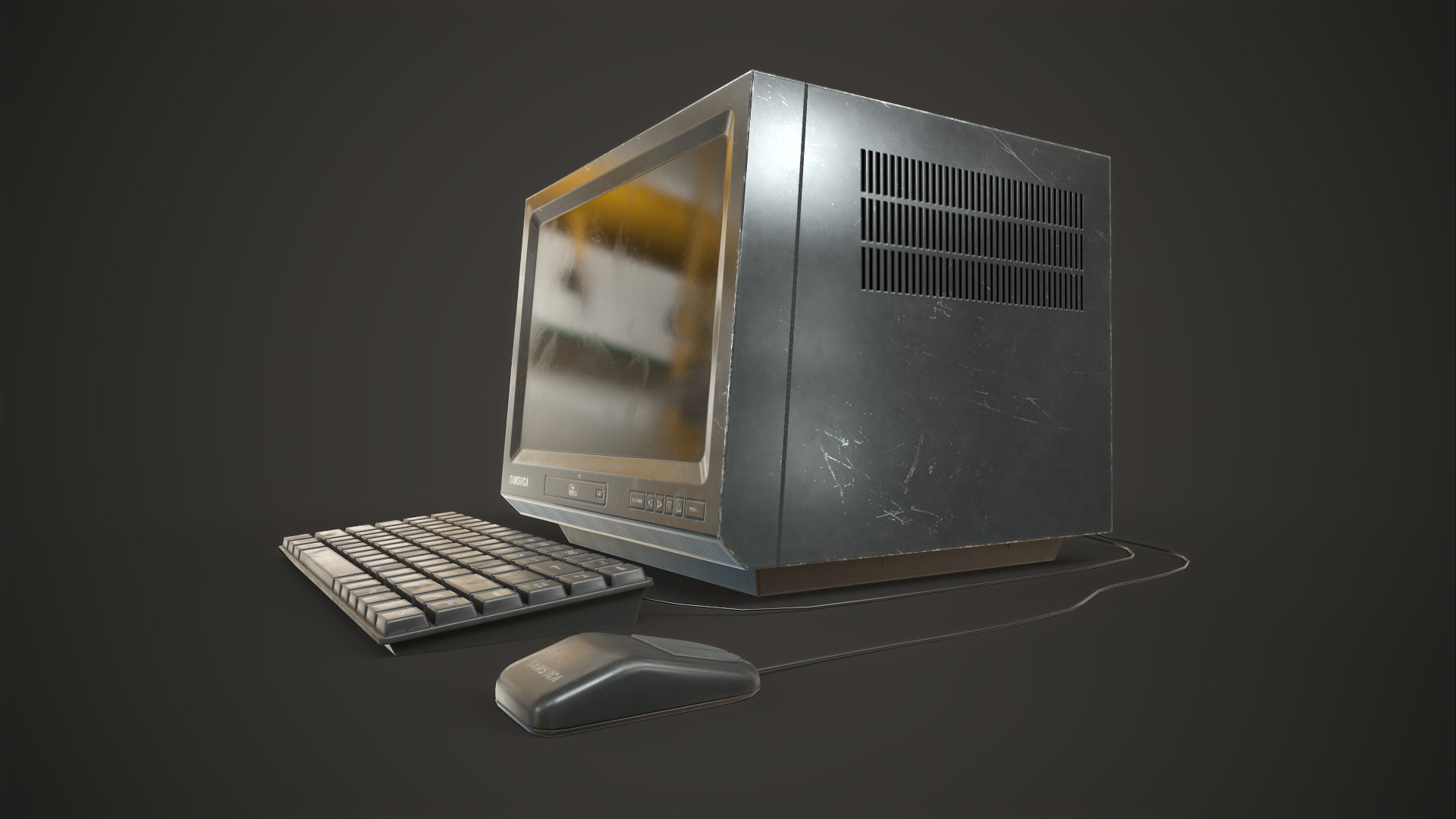 3D Model Old Portable Computer - TurboSquid 2039747