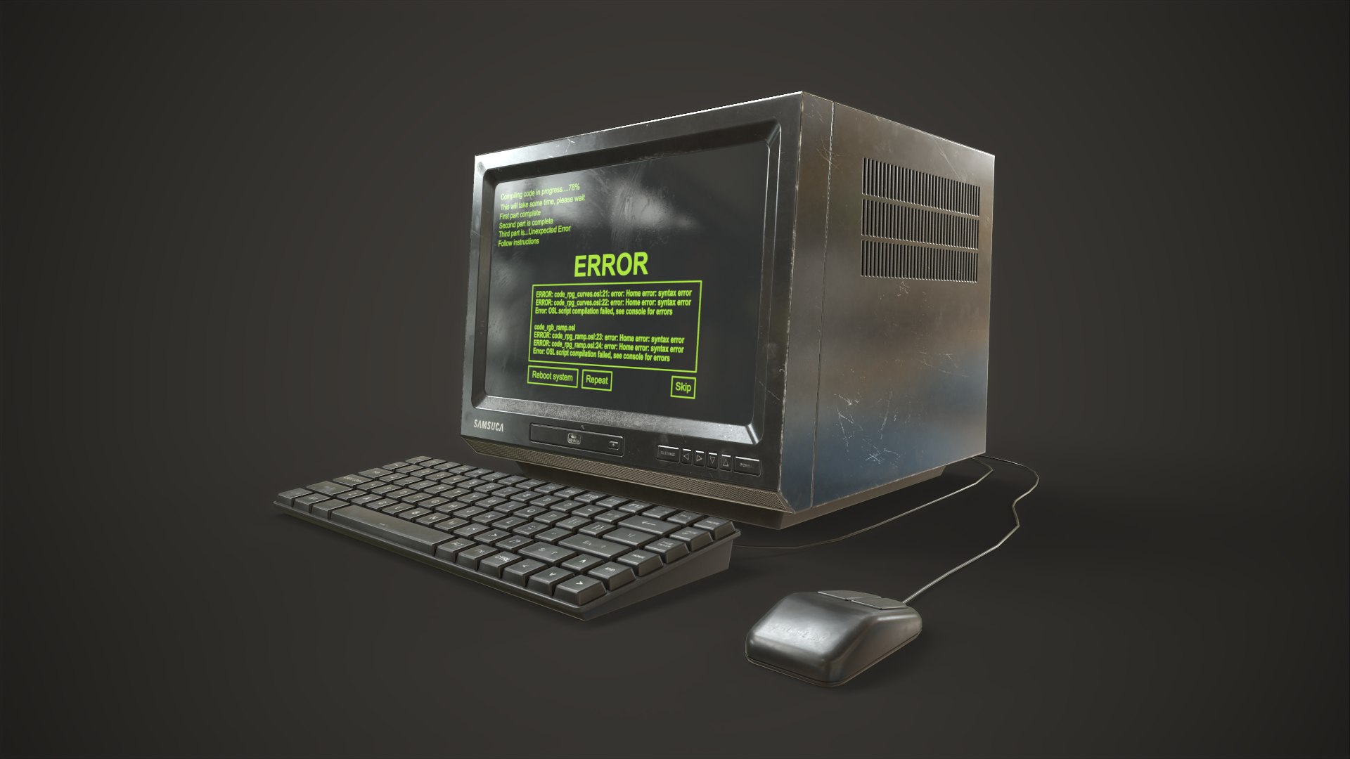 3D Model Old Portable Computer - TurboSquid 2039747