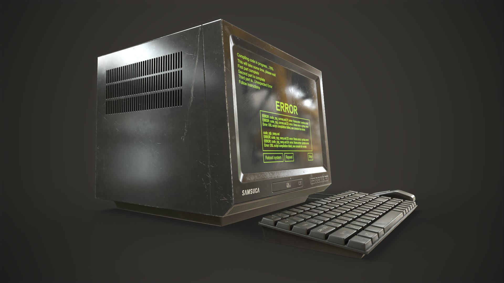 3D Model Old Portable Computer - TurboSquid 2039747
