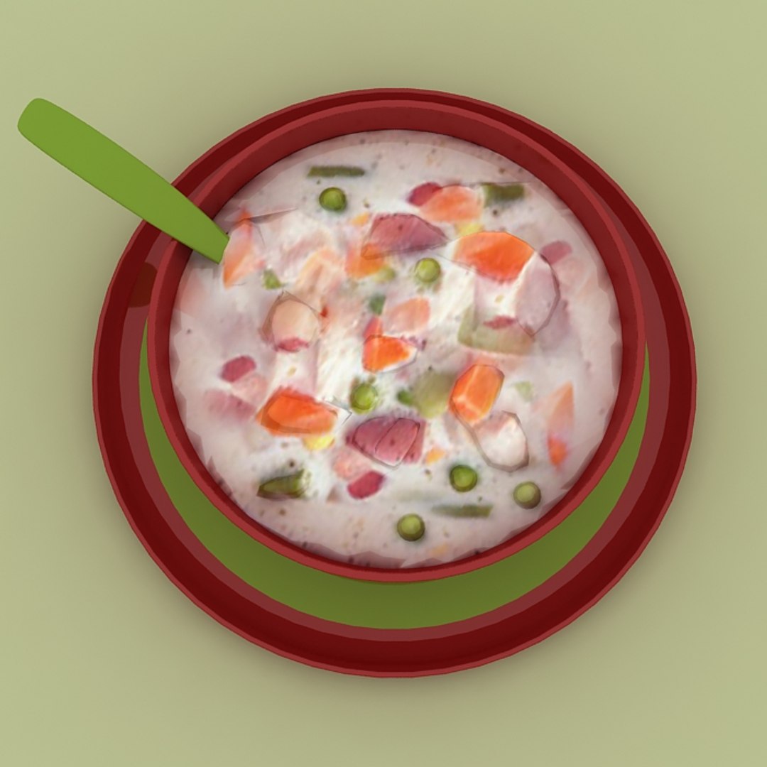 3d model food soup