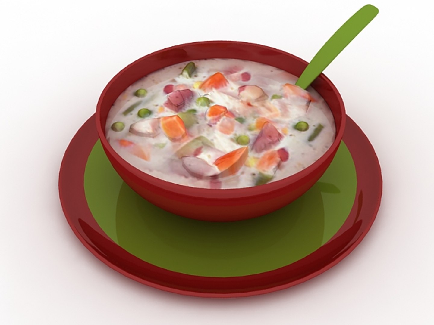 3d model food soup