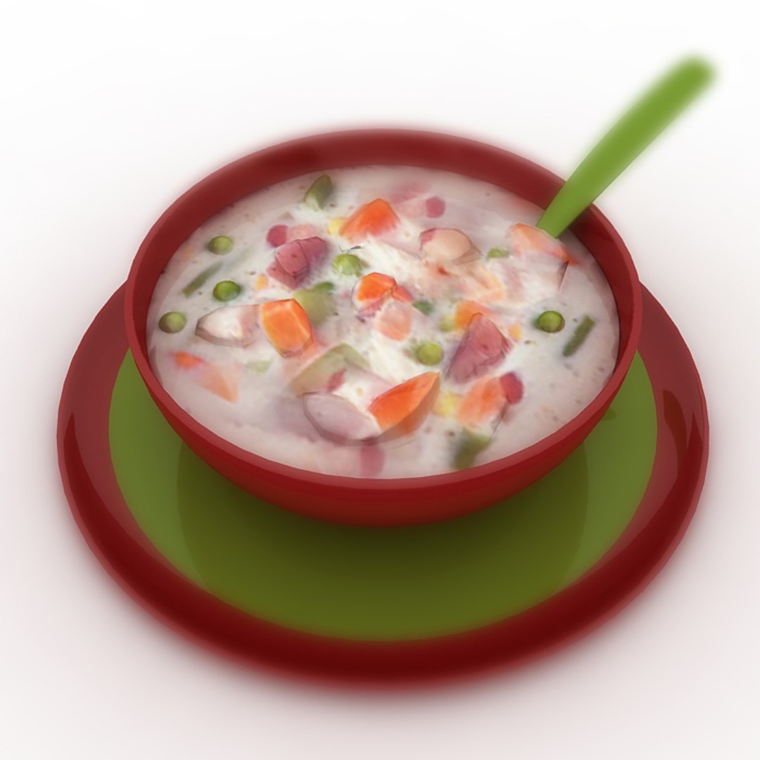 3d model food soup