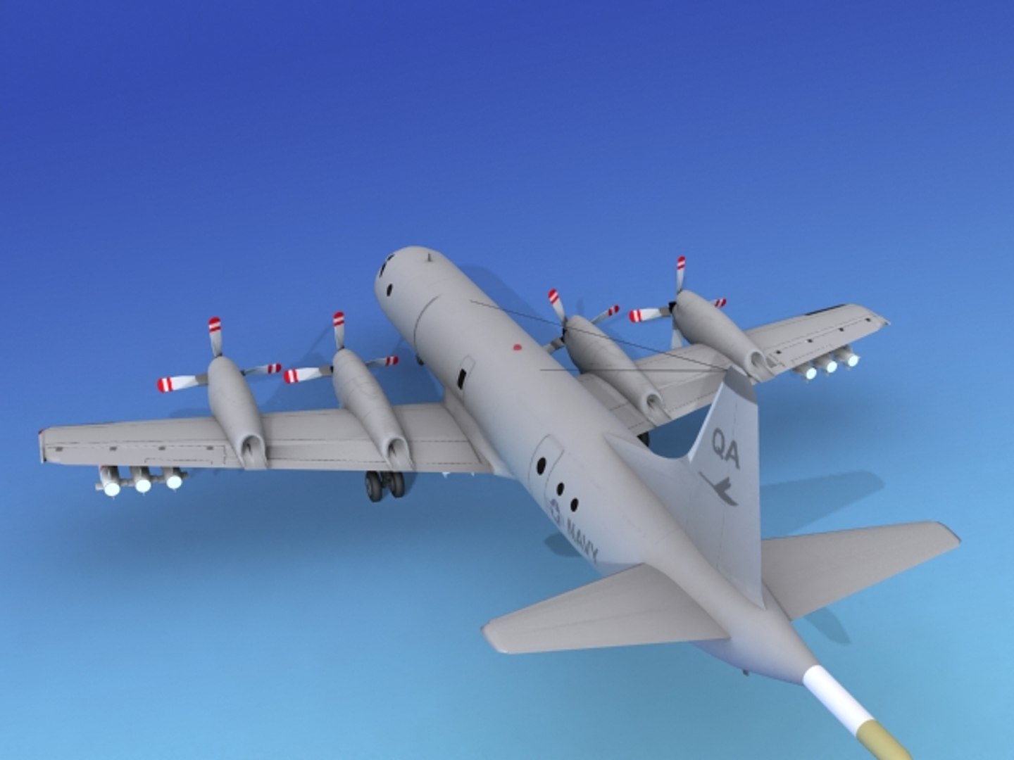 3d orion lockheed p-3 navy model
