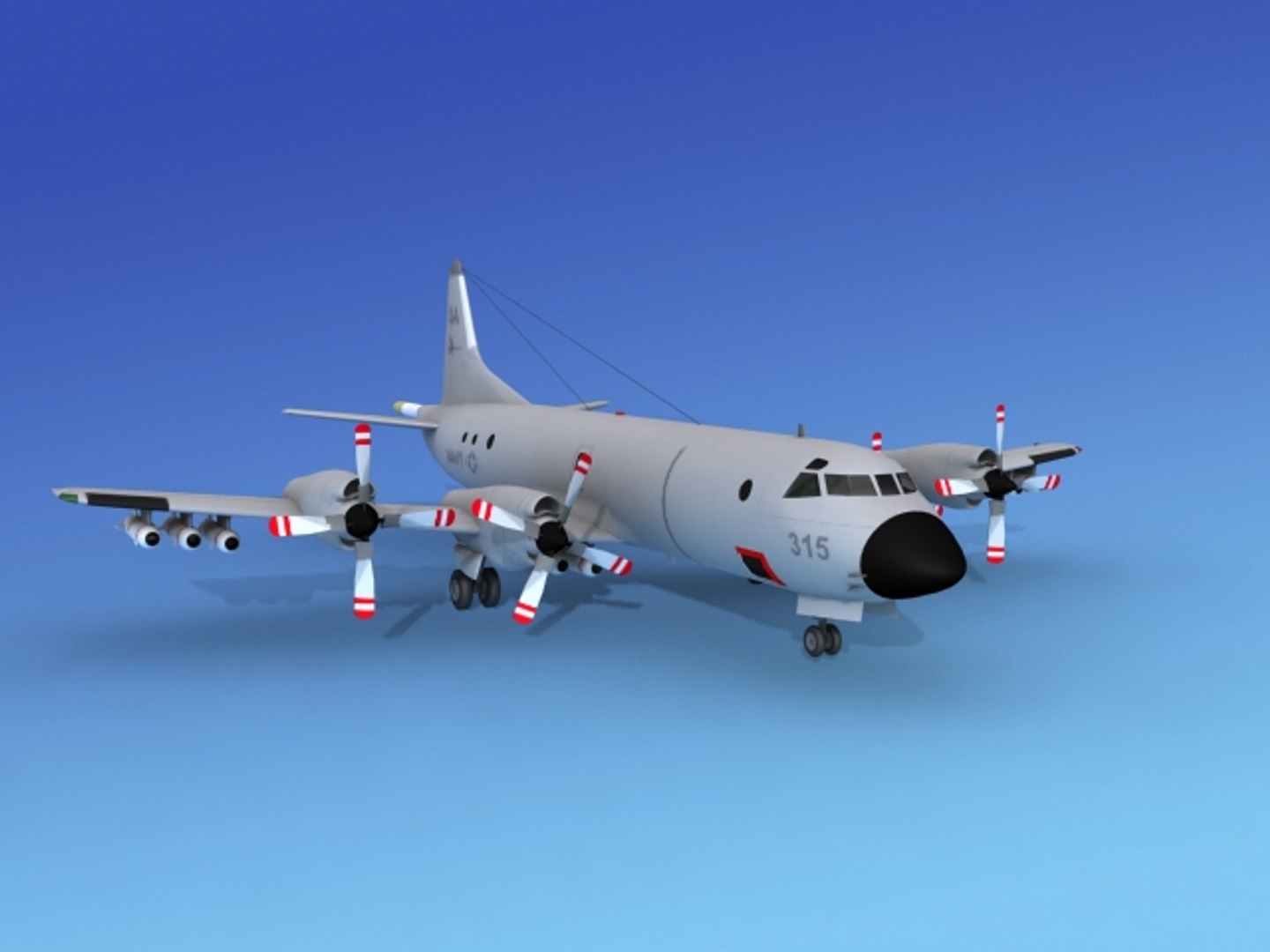 3d orion lockheed p-3 navy model