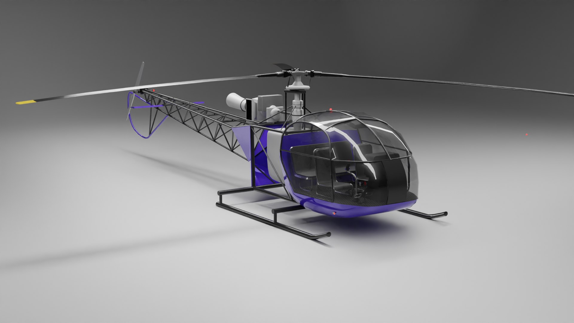 Allouette II SE 313B Helicopter Sprayer 3D Model - TurboSquid 1925864
