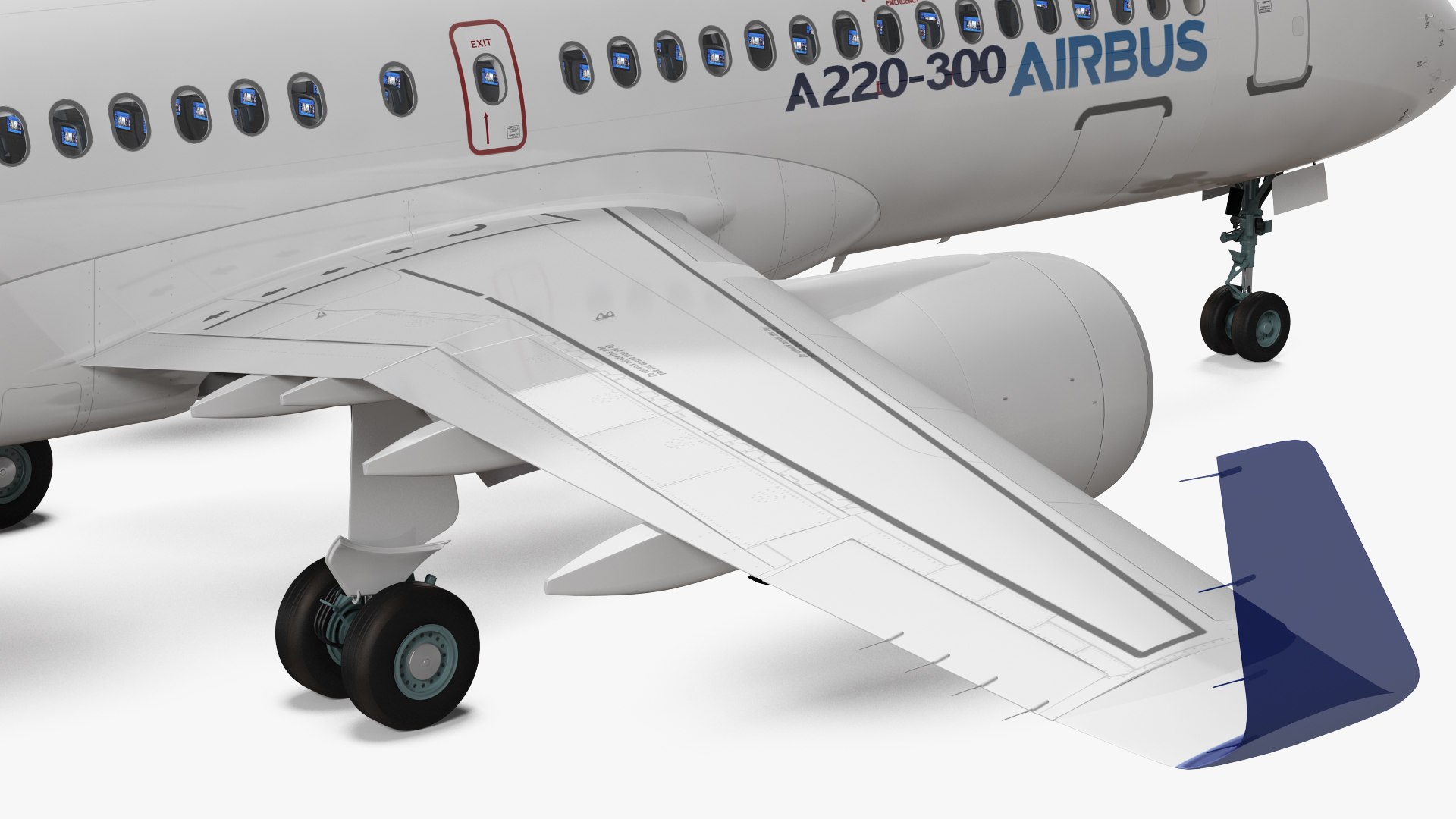 3D airbus a220 300 interior model - TurboSquid 1608806