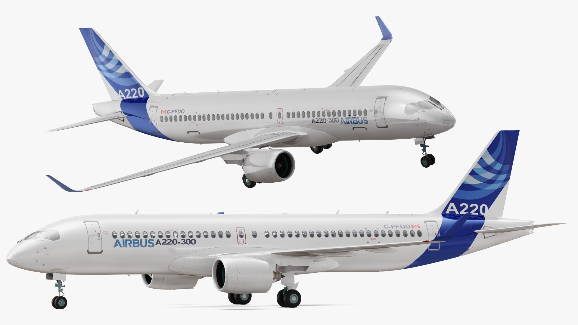 3D airbus a220 300 interior model - TurboSquid 1608806