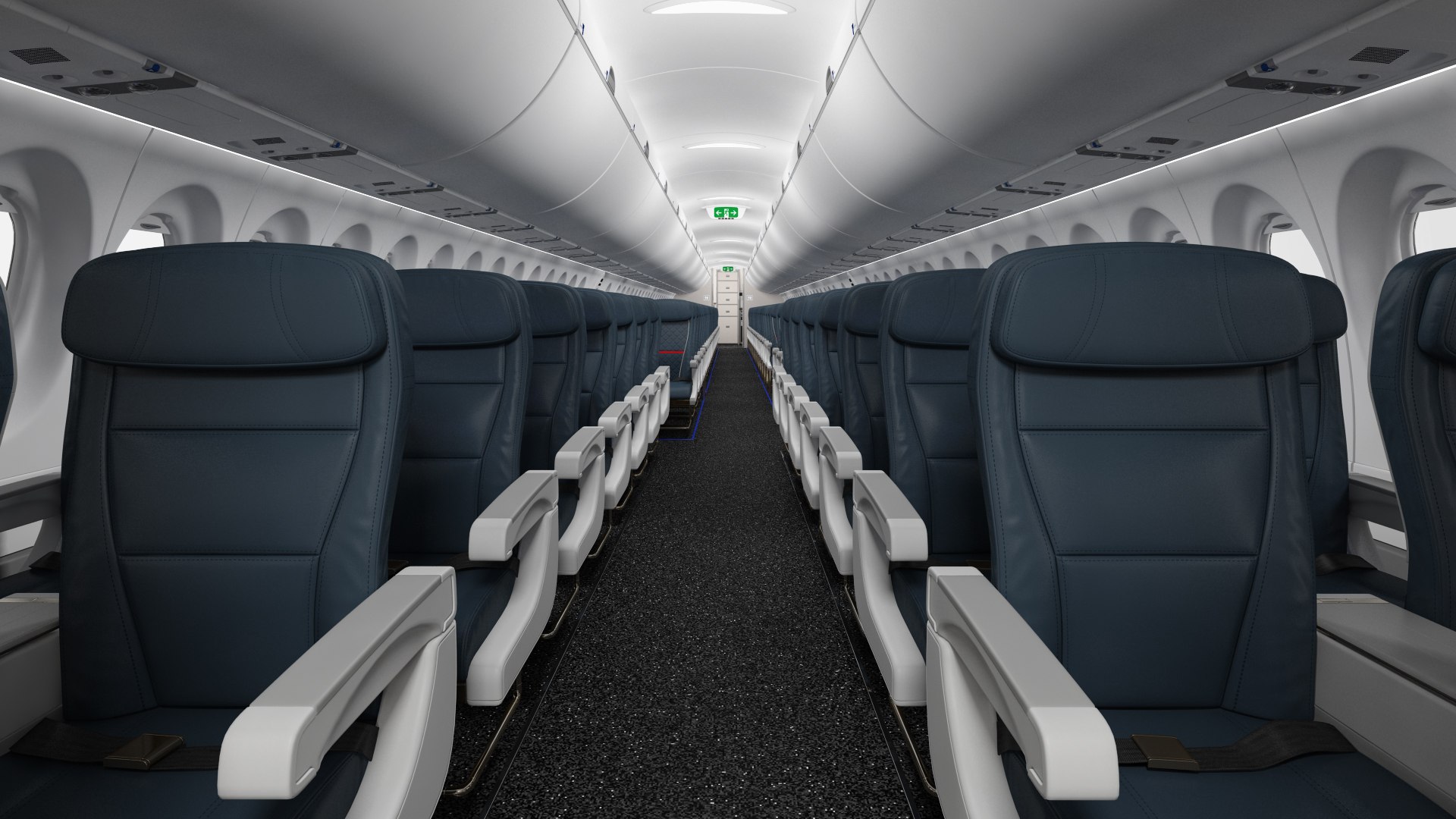 3D airbus a220 300 interior model - TurboSquid 1608806
