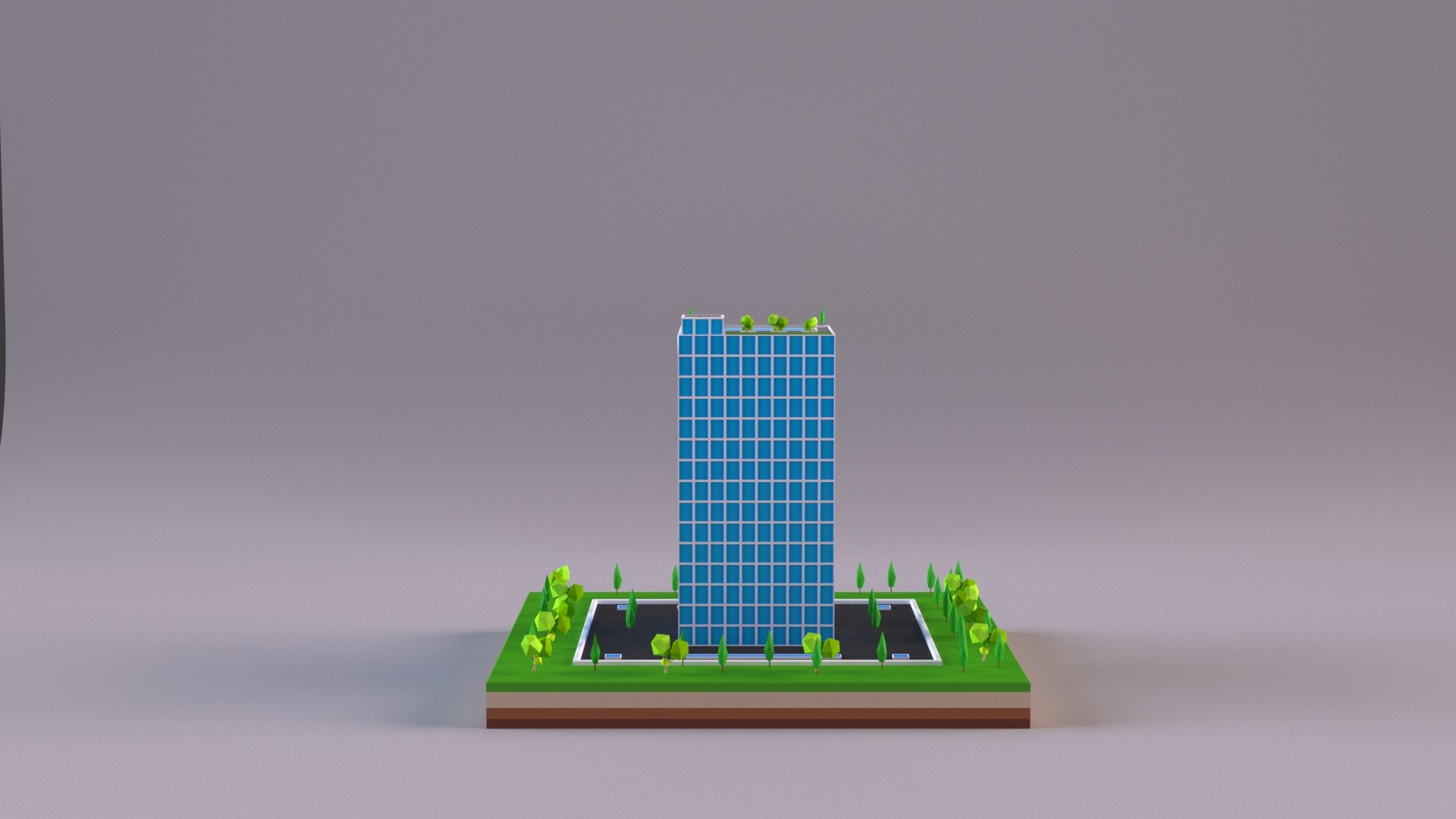 3D Skyscraper Scene Low Poly Model - TurboSquid 1796533