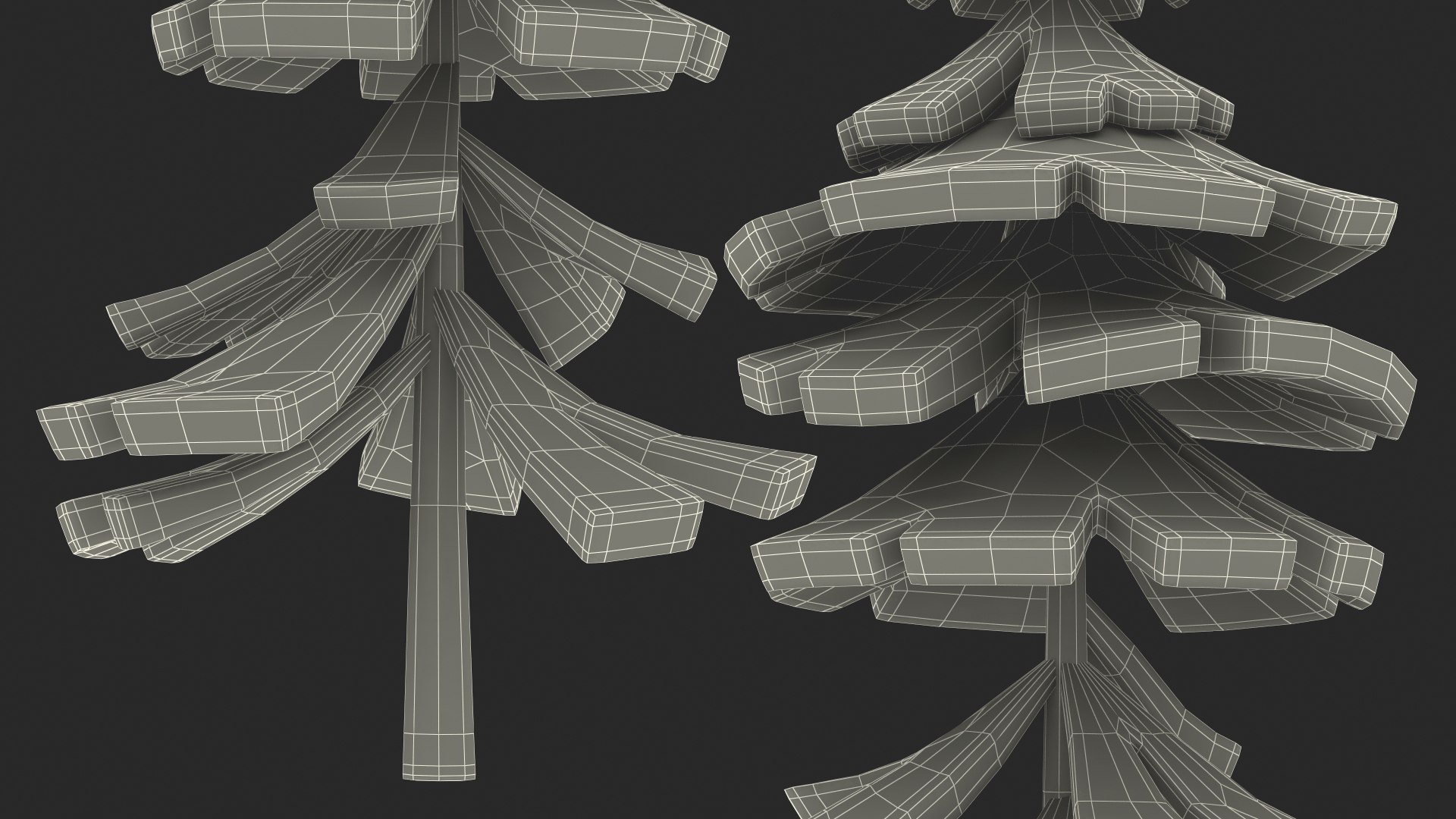 3D Model Crooked Fur Tree Cartoon Handpaint Texture - TurboSquid 2169049
