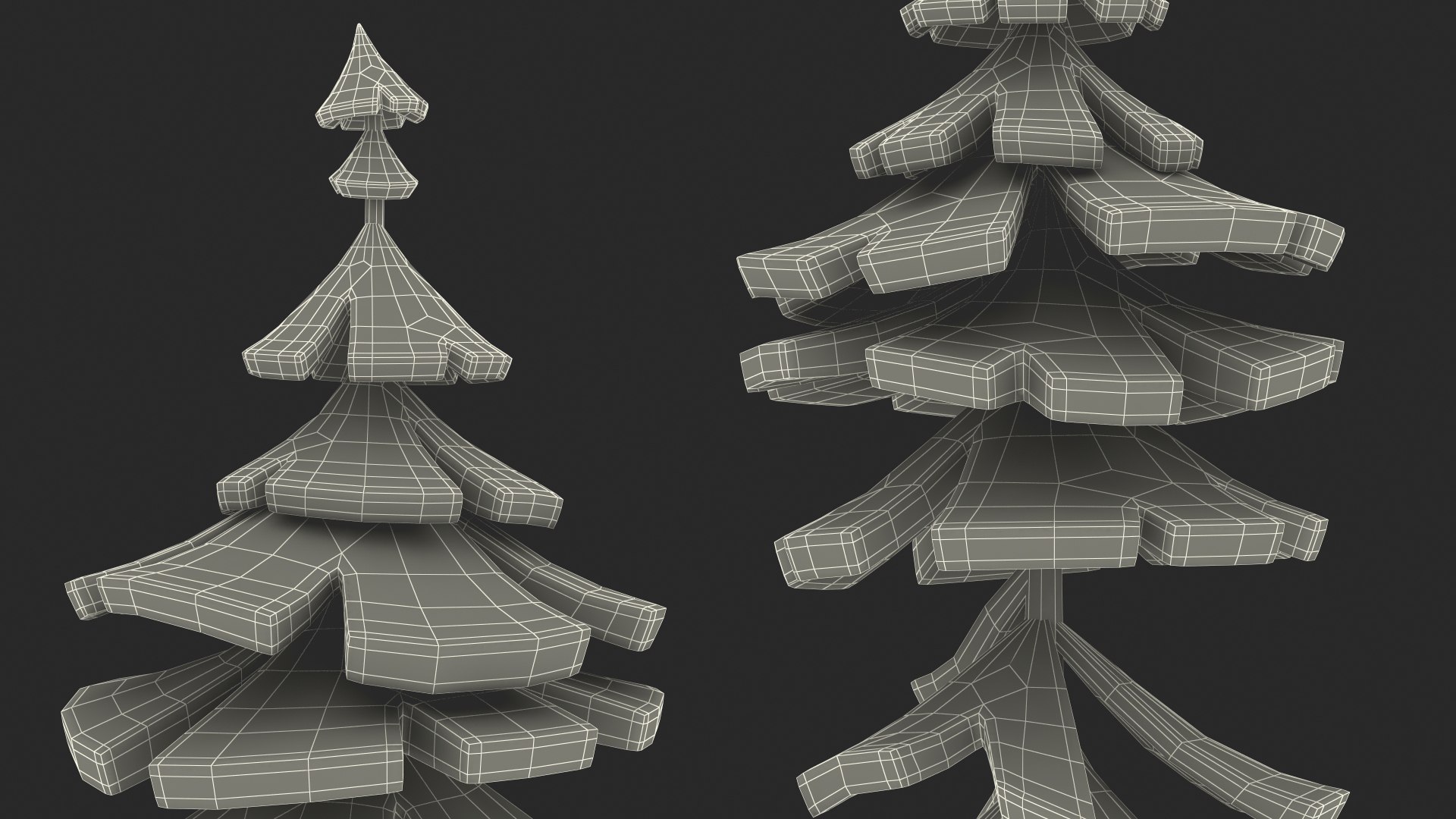 3D Model Crooked Fur Tree Cartoon Handpaint Texture - TurboSquid 2169049