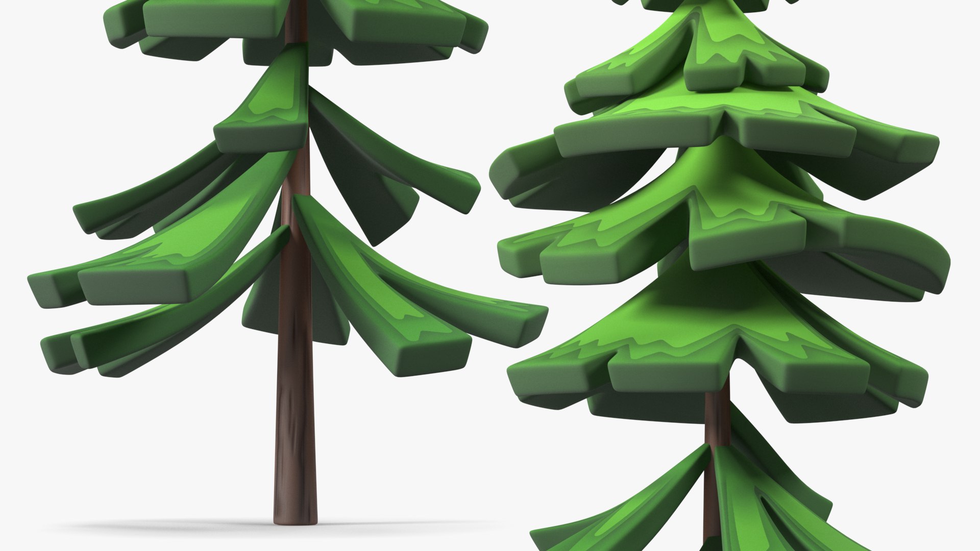 3D Model Crooked Fur Tree Cartoon Handpaint Texture - TurboSquid 2169049