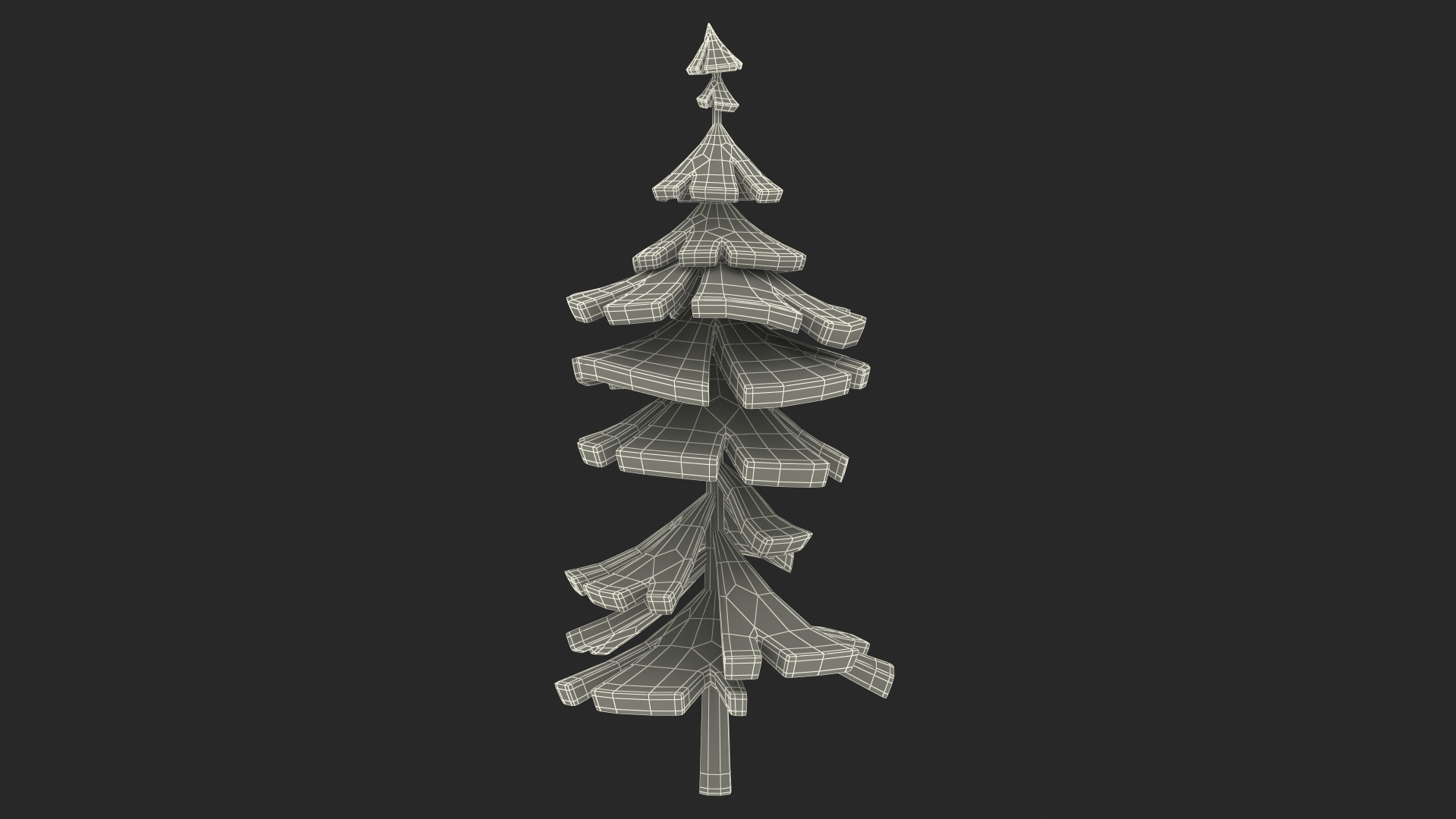 3D Model Crooked Fur Tree Cartoon Handpaint Texture - TurboSquid 2169049