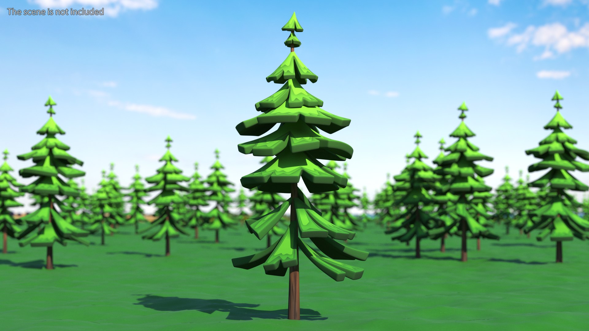 3D Model Crooked Fur Tree Cartoon Handpaint Texture - TurboSquid 2169049