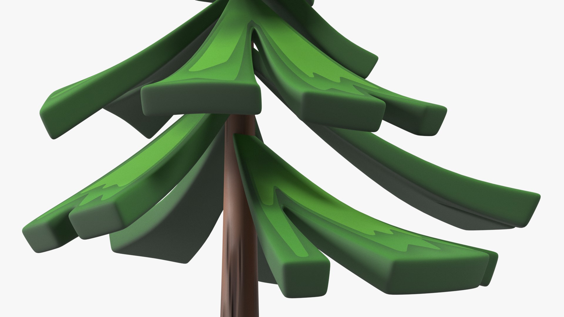 3D Model Crooked Fur Tree Cartoon Handpaint Texture - TurboSquid 2169049