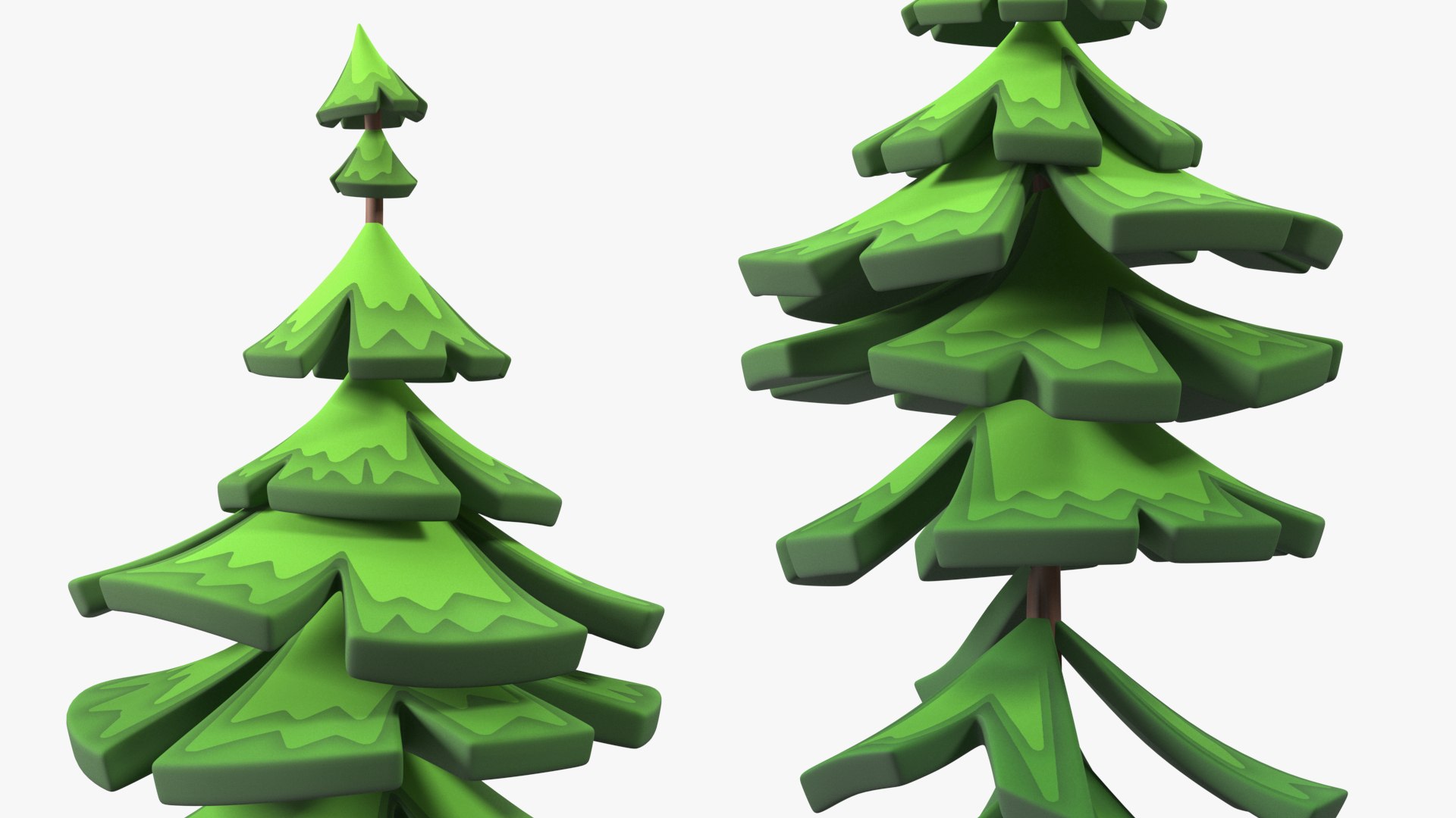 3D Model Crooked Fur Tree Cartoon Handpaint Texture - TurboSquid 2169049