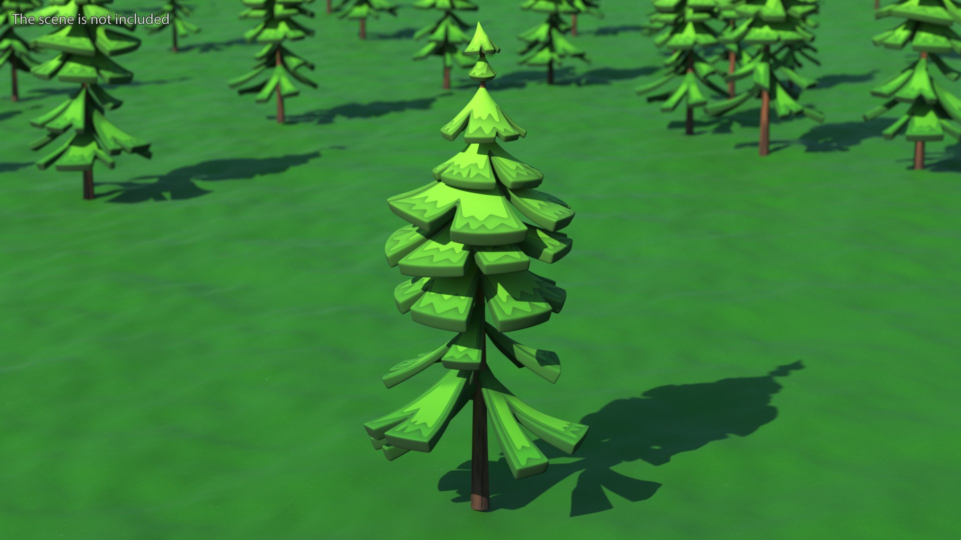 3D Model Crooked Fur Tree Cartoon Handpaint Texture - TurboSquid 2169049