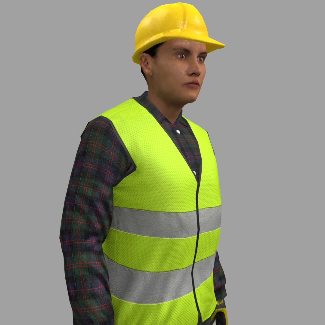 3D Rigged Female Worker Model - TurboSquid 1404933