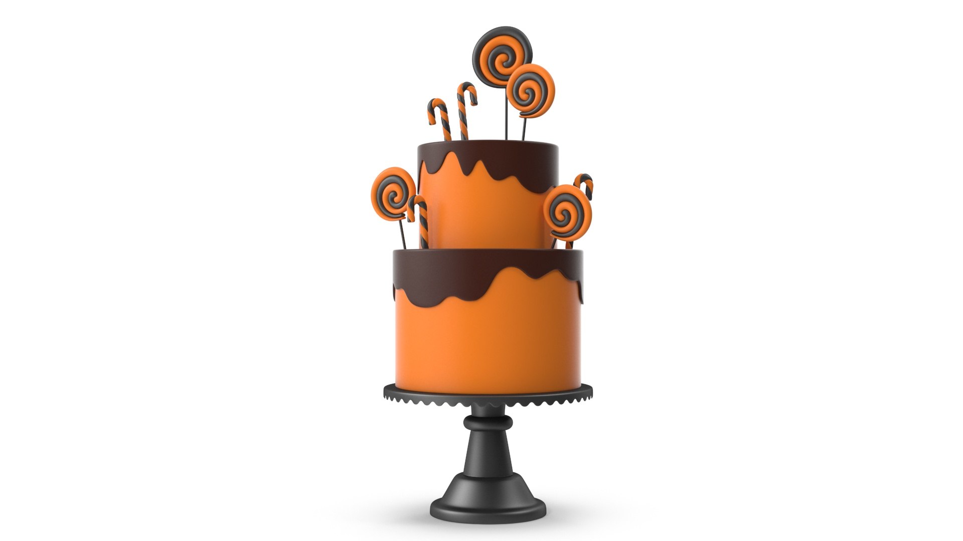 3D Halloween Cake With Candy Decor - TurboSquid 1792884