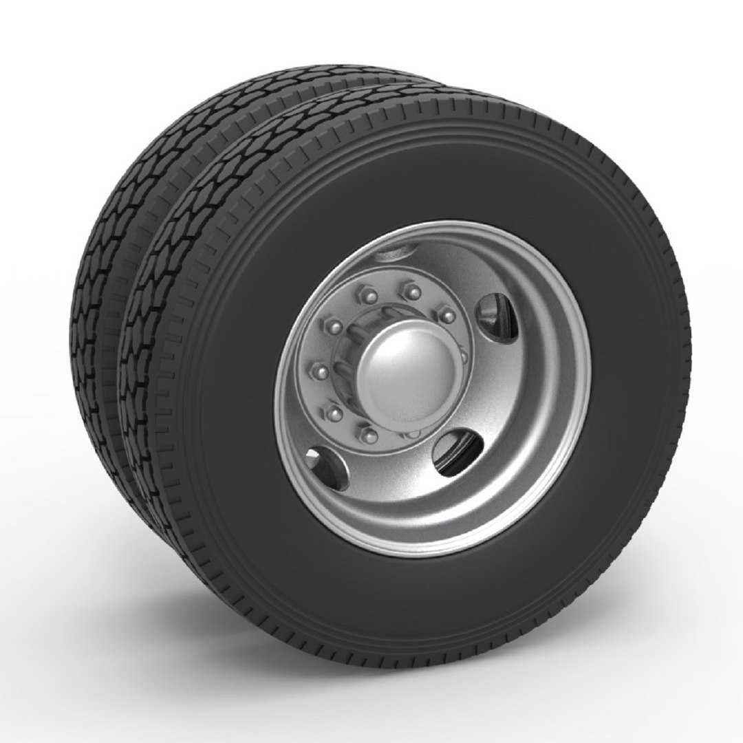 Diecast rear double wheel of old school truck Scale 1 to 25 3D 모델 ...