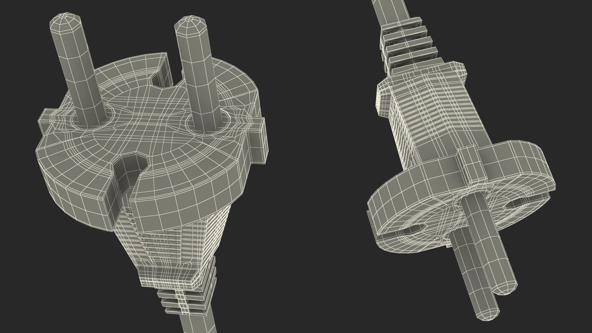 3D model Type E Electric Plug White Rigged - TurboSquid 2045390