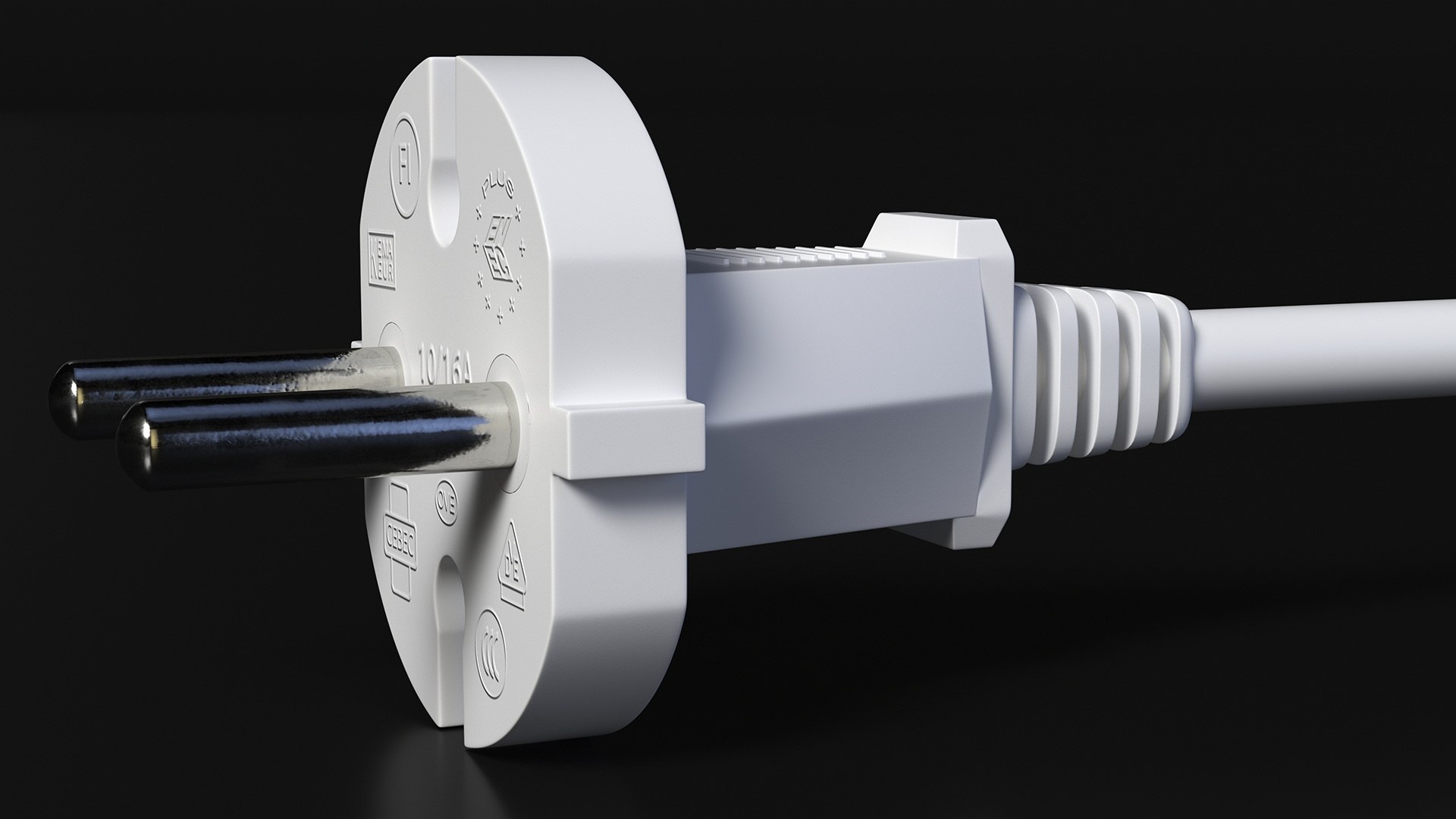 3D model Type E Electric Plug White Rigged - TurboSquid 2045390