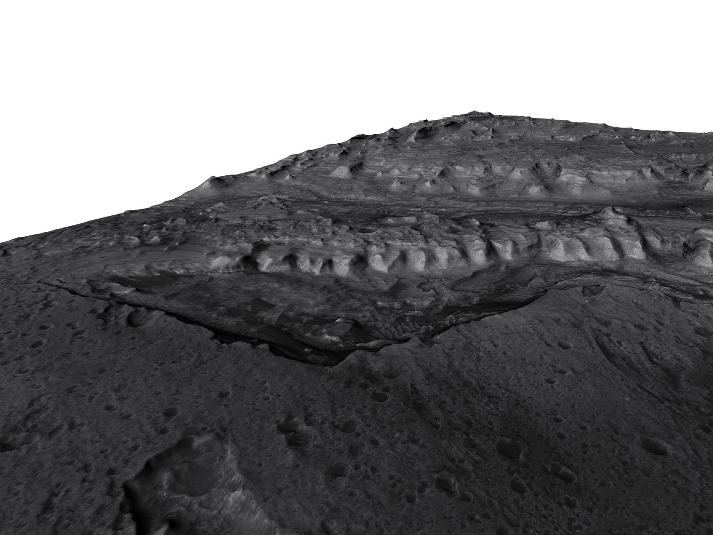 MARS VR - Edge Along Gale Crater Interior Mound 3D Model - TurboSquid ...