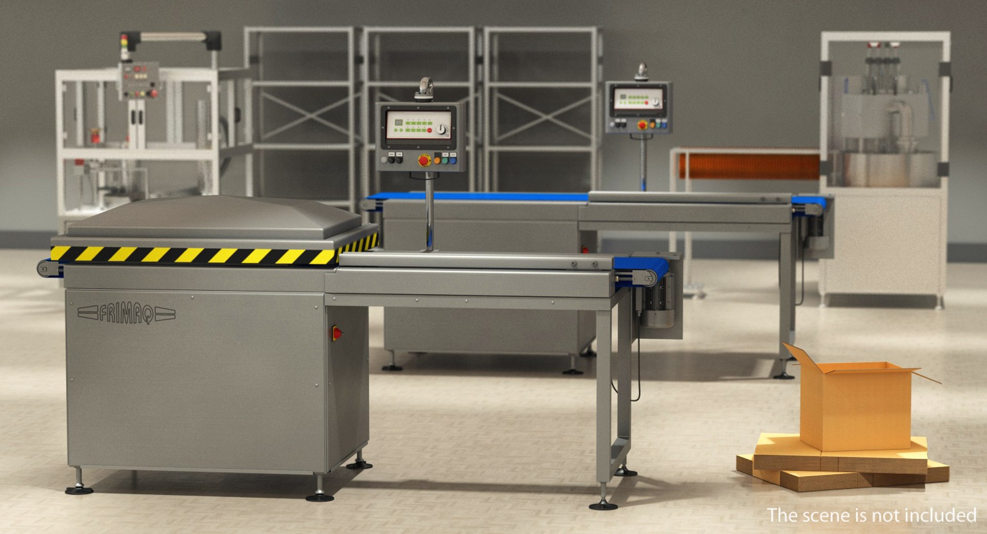 Vacuum Packaging Machine Conveyor 3D Model - TurboSquid 1306808