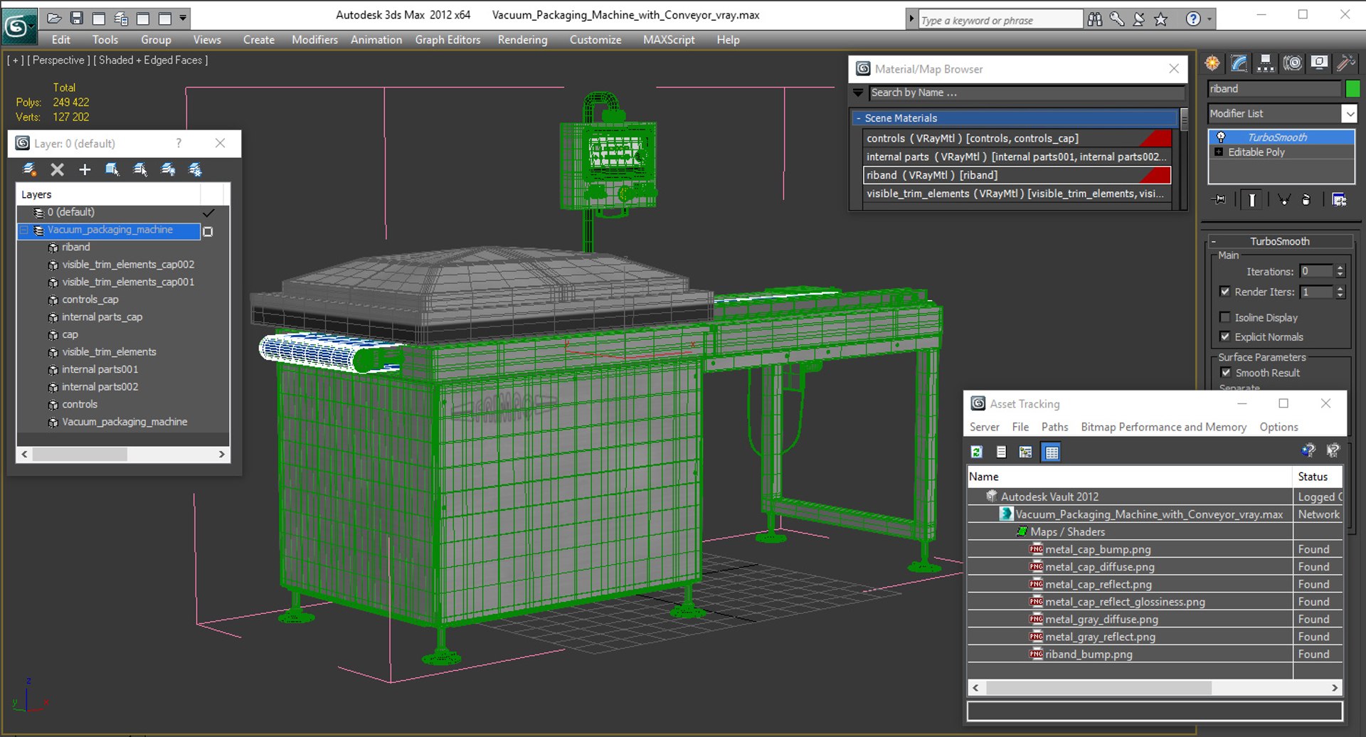 Vacuum packaging machine conveyor 3D model - TurboSquid 1306808