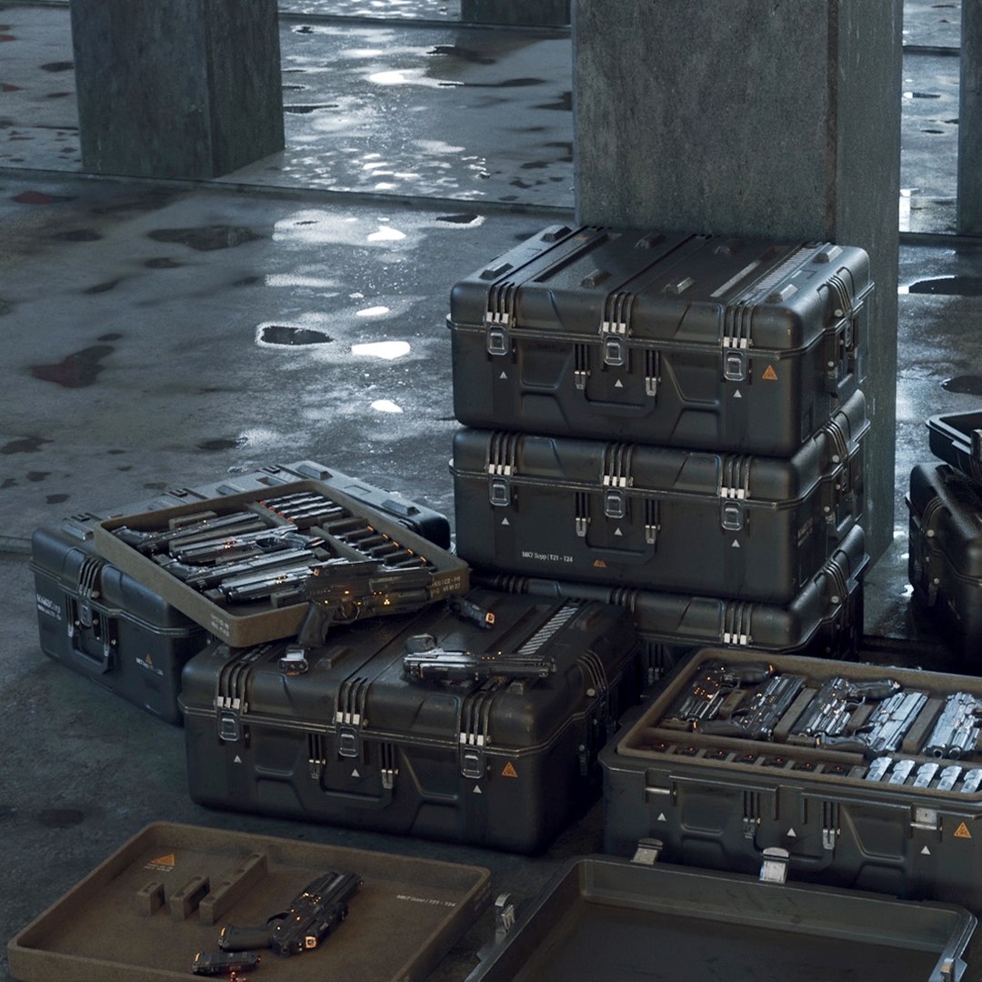 3D gun boxes scifi - - TurboSquid 1254805